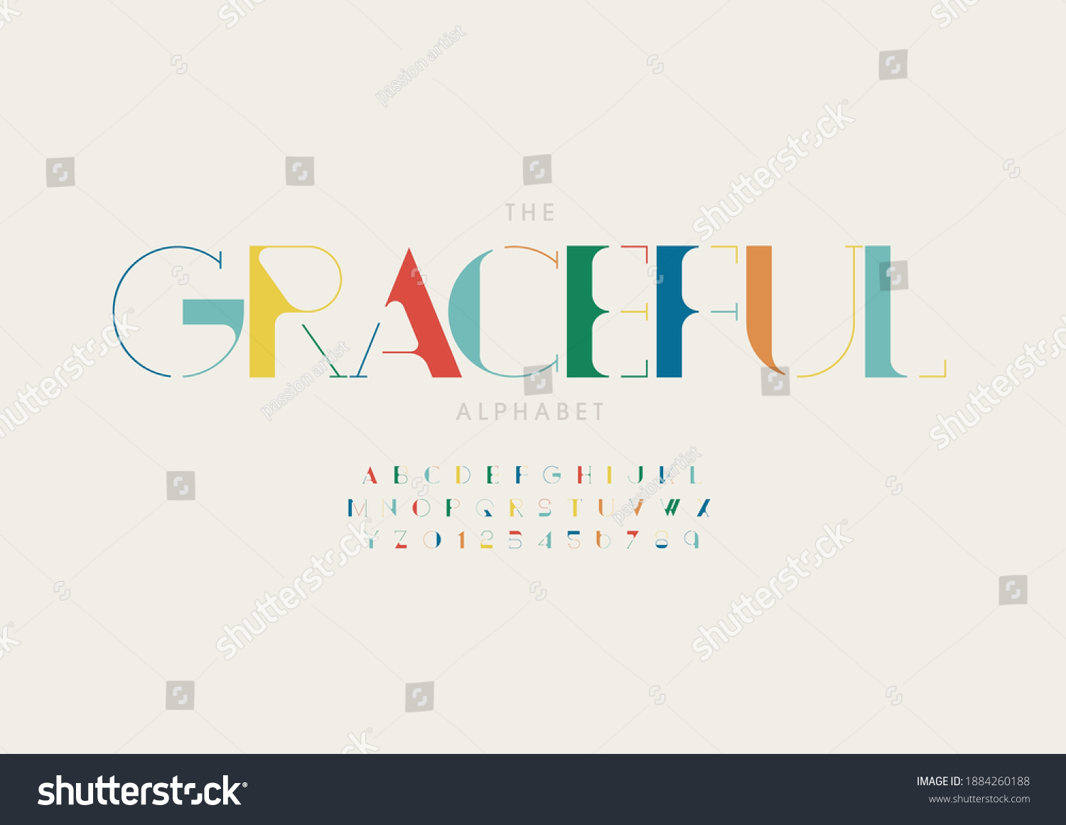 Stylized Graceful Alphabet Font Vector Stock Vector (Royalty Free ...