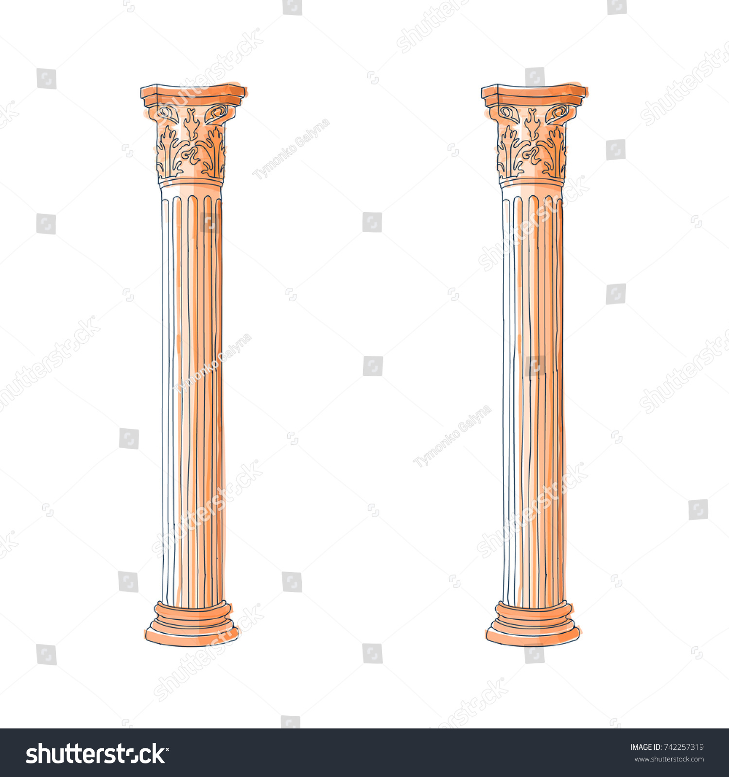 Stylized Greek Doodle Column Doric Ionic Stock Vector (Royalty Free ... Stylized Greek Doodle Column Doric Ionic Stock Vector (Royalty Free ...