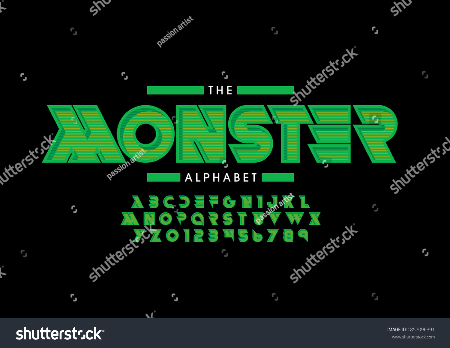 Stylized Monster Alphabet Font Vector: เวกเตอร์สต็อก (ปลอดค่าลิขสิทธิ์ ...