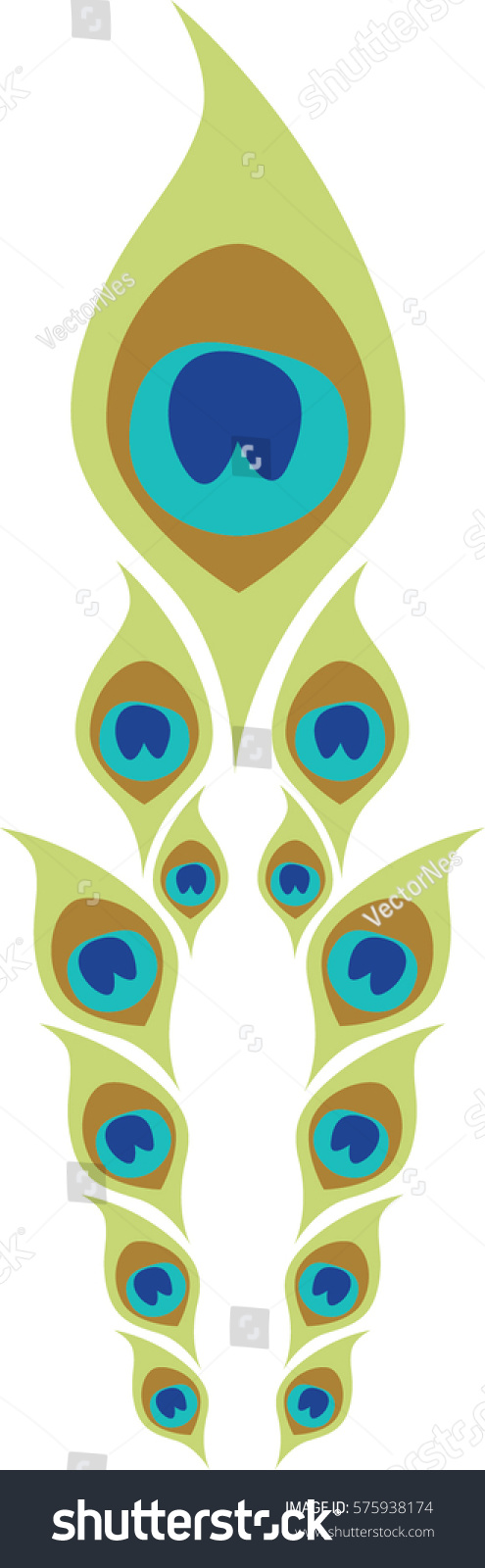 Stylized Peacock Feathers Vector Feather Design Stock Vector (Royalty ...