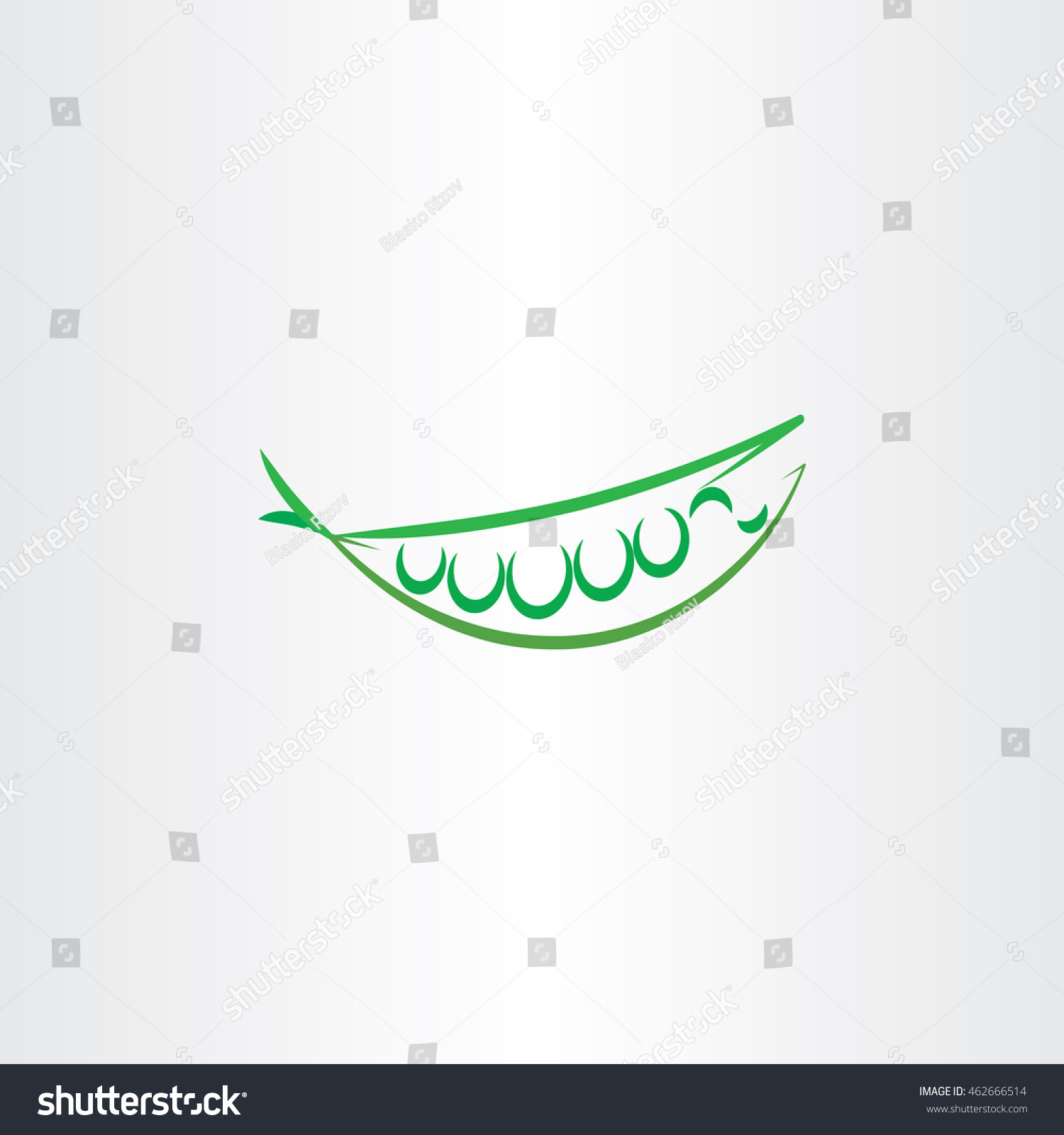 Stylized Peas Icon Vector Art Logo Stock Vector (Royalty Free) 462666514