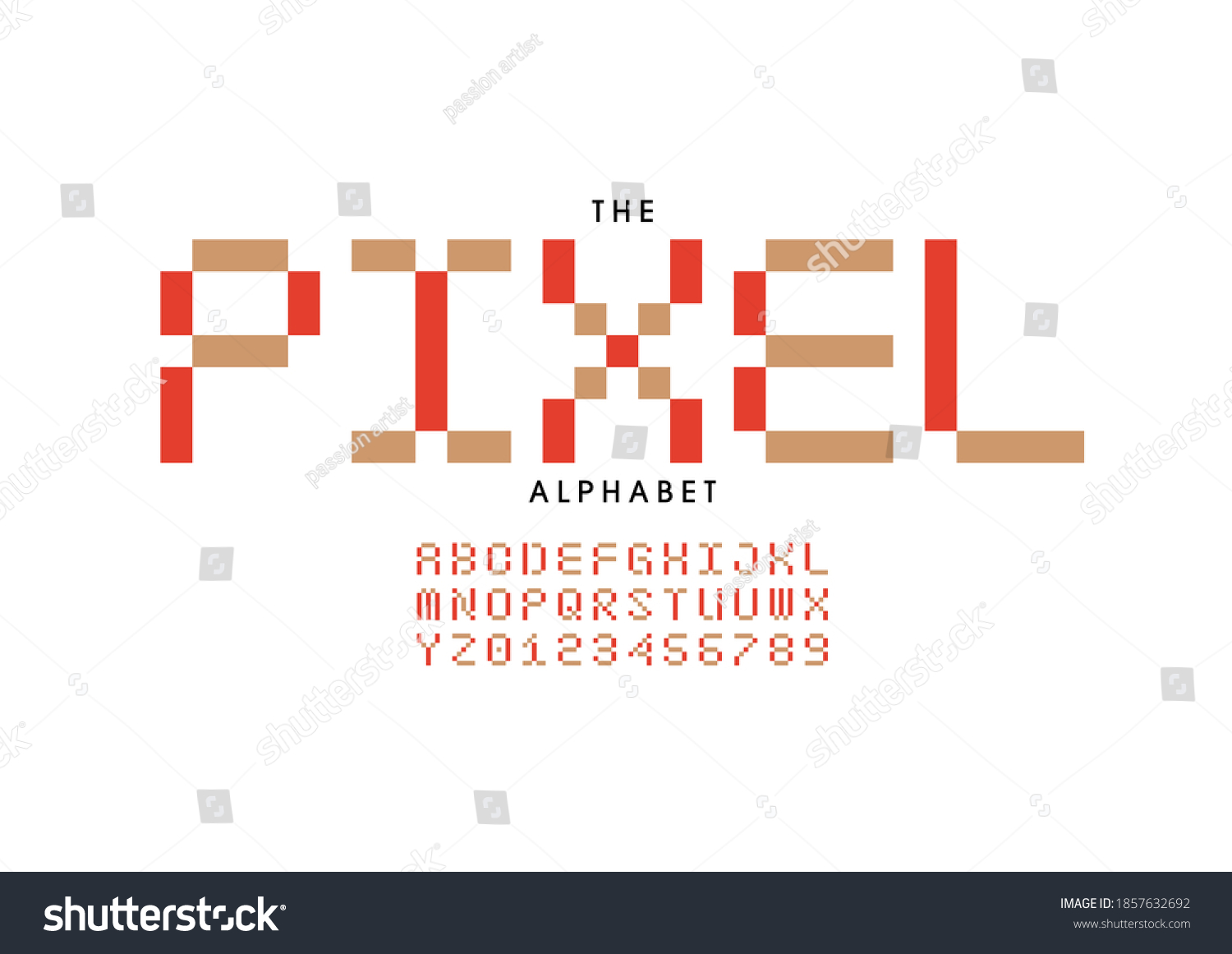 Stylized Pixel Alphabet Font Vector Stock Vector (Royalty Free ...