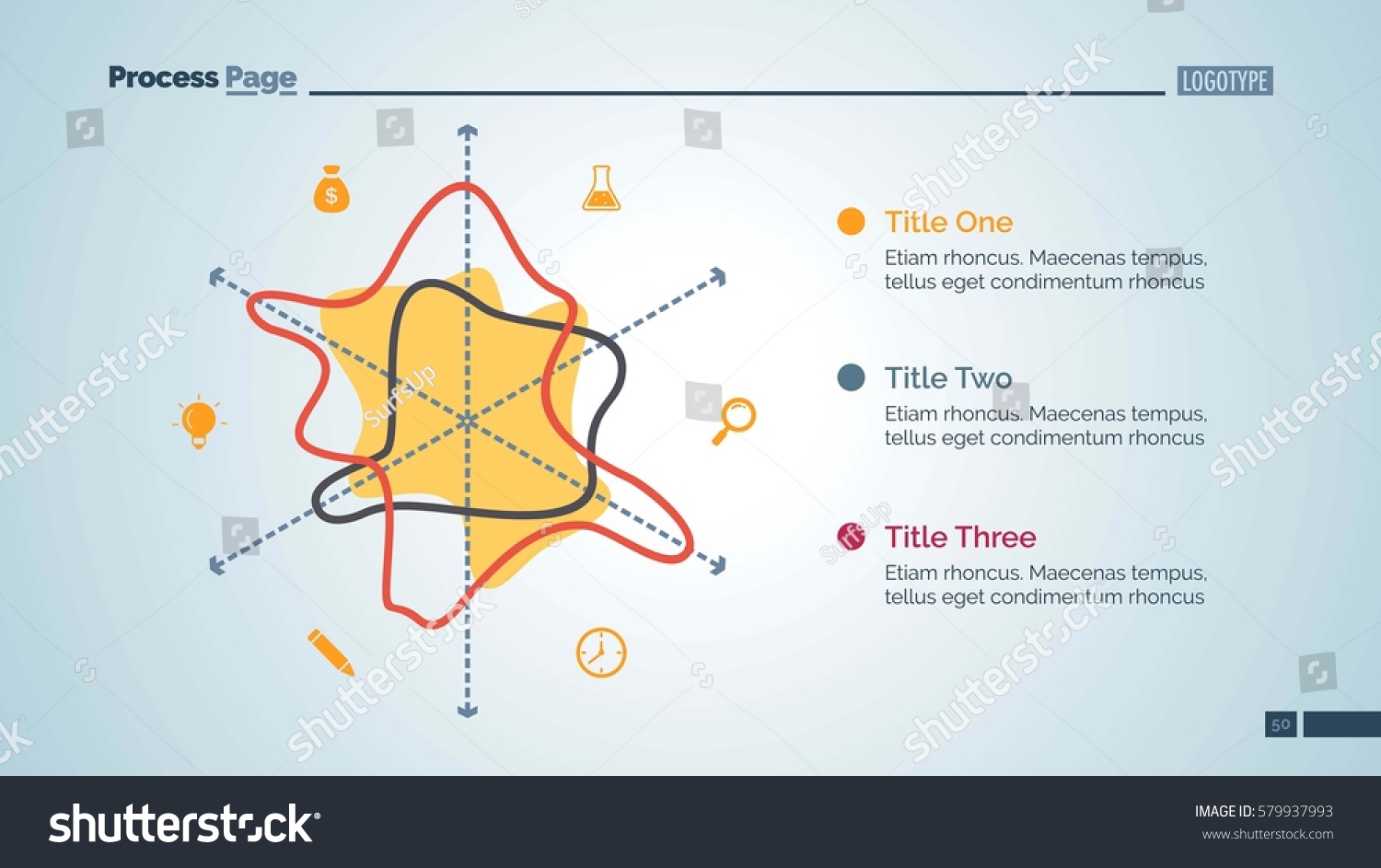 Stylized Radar Chart Slide Template Stock Vector (Royalty Free) 579937993