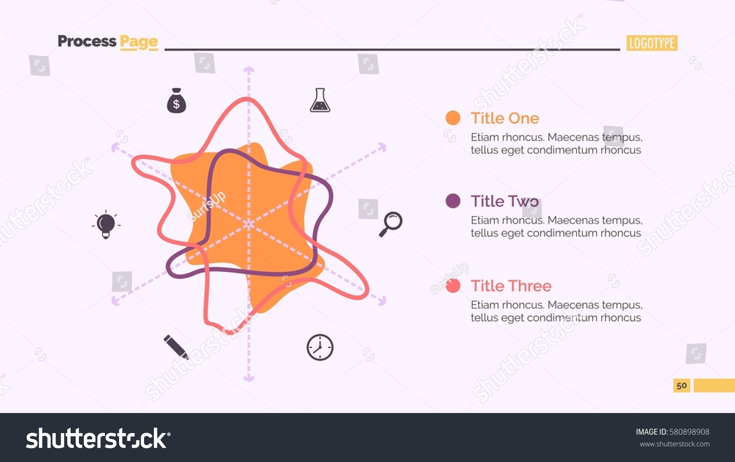 Stylized Radar Chart Slide Template Stock Vector (Royalty Free ...