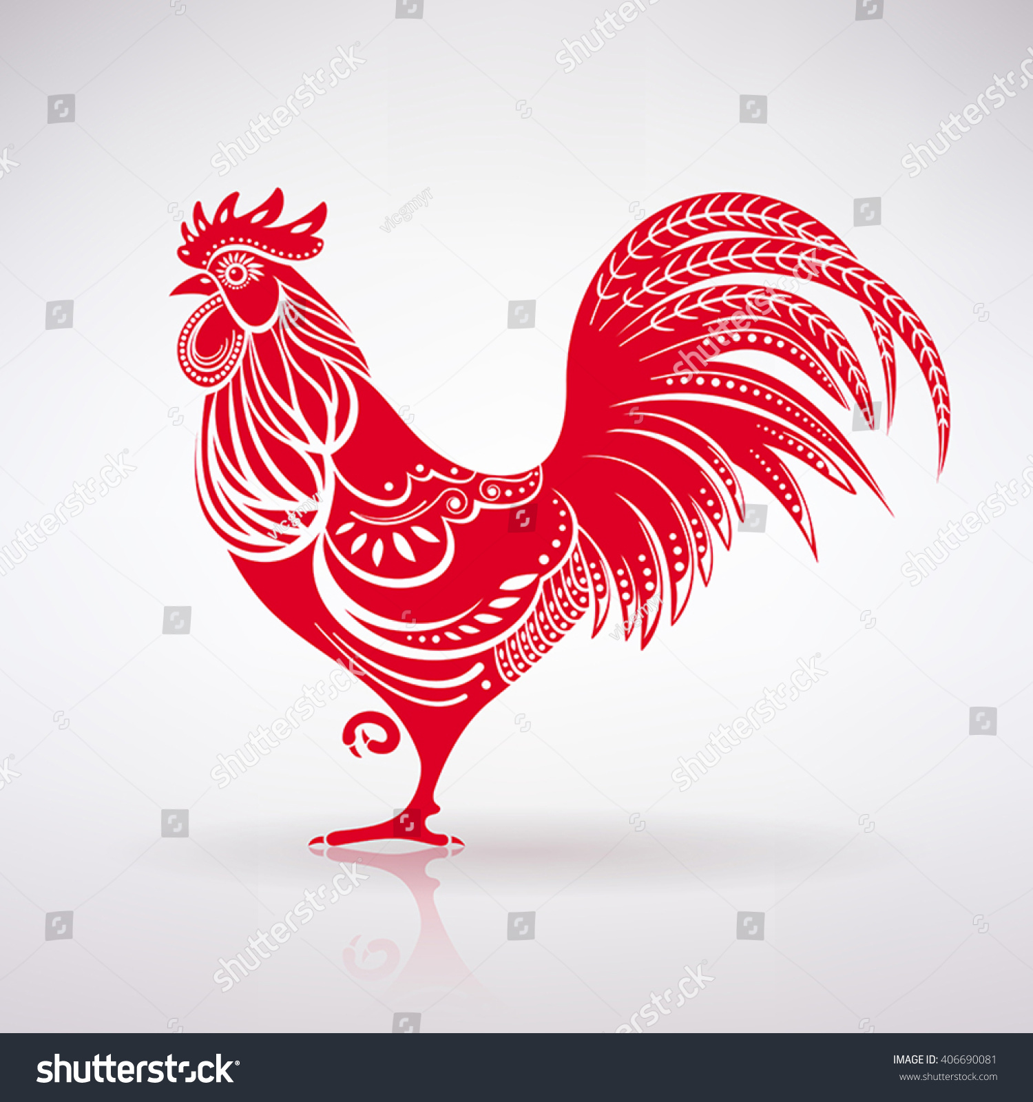 3,543 Stylized illustration rooster vector Images, Stock Photos ...