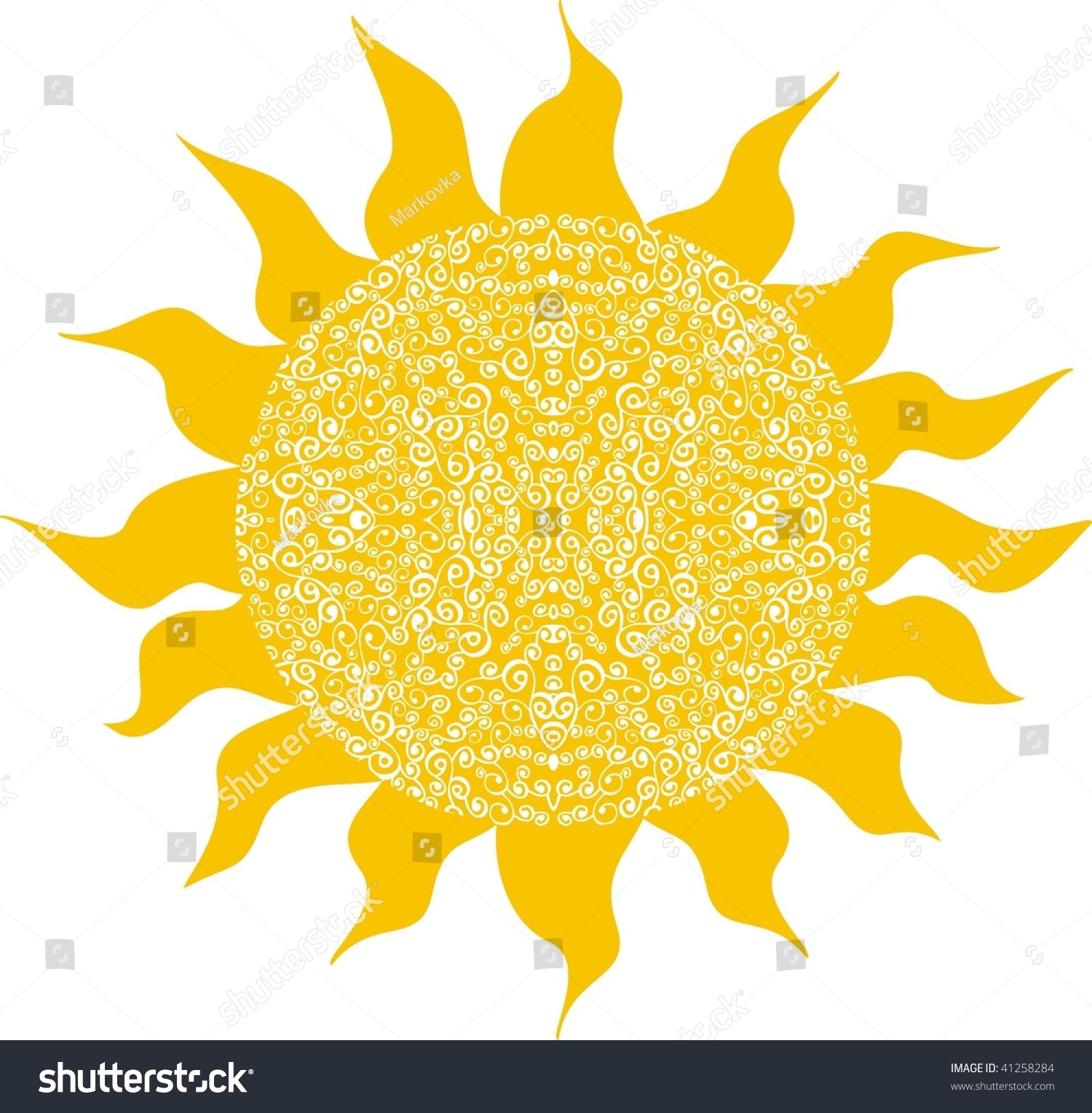 Stylized Sun Symbol Design Stock Vector (Royalty Free) 41258284 ...