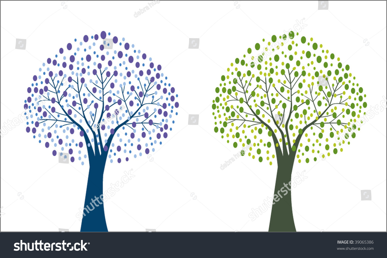 Stylized Trees Circles Stock Vector (Royalty Free) 39065386 | Shutterstock