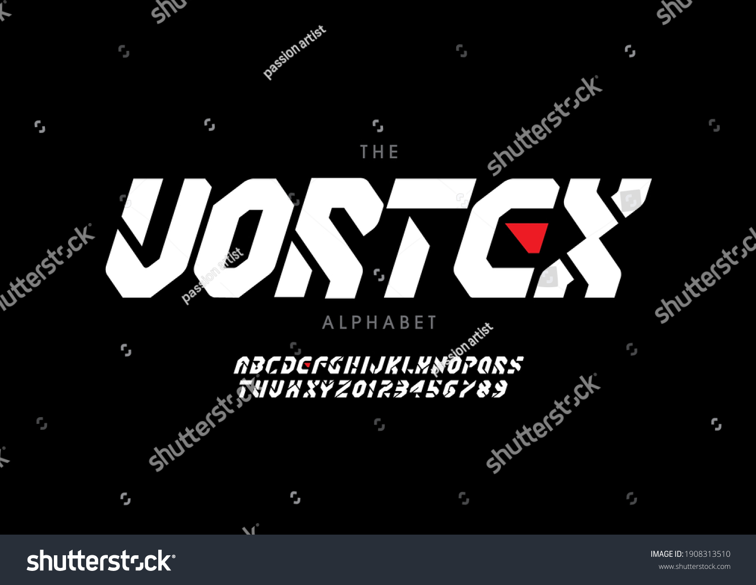 Vector de tipo de letra vórtice: vector de stock (libre de regalías ...