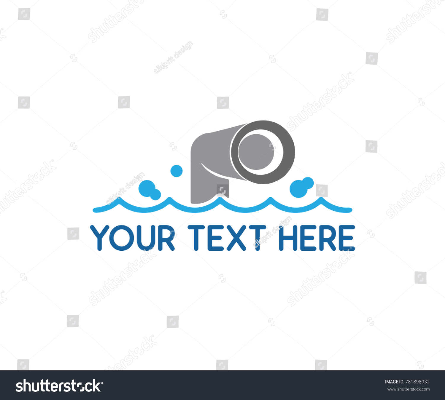 Submarine Logo Design: vector de stock (libre de regalías) 781898932