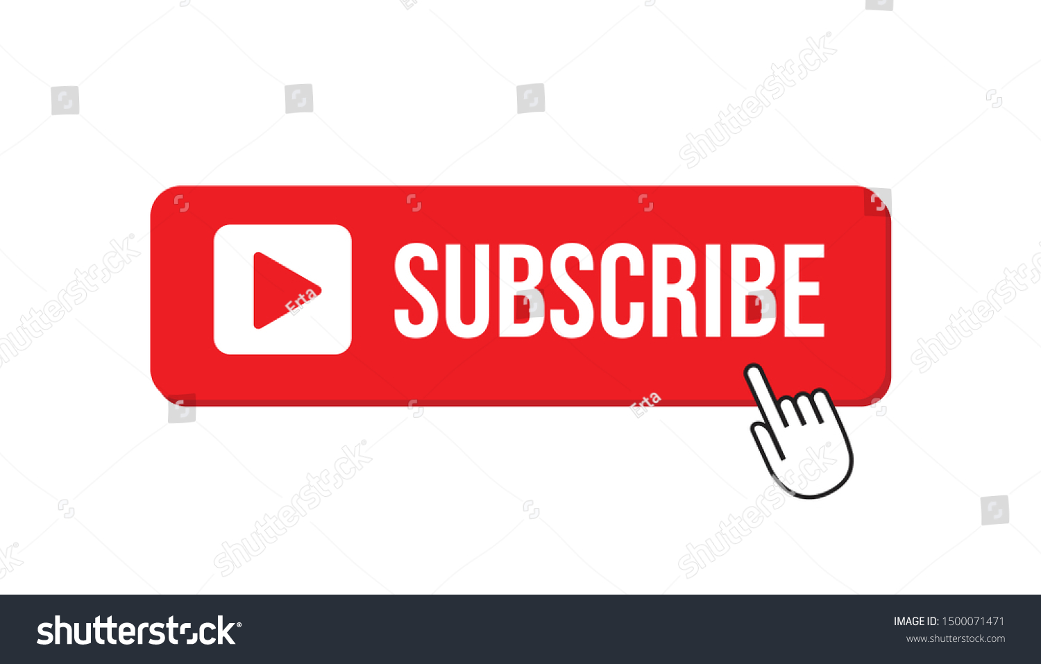 Subscribe Button Color Finger Cursor Vector: เวกเตอร์สต็อก (ปลอดค่า ...