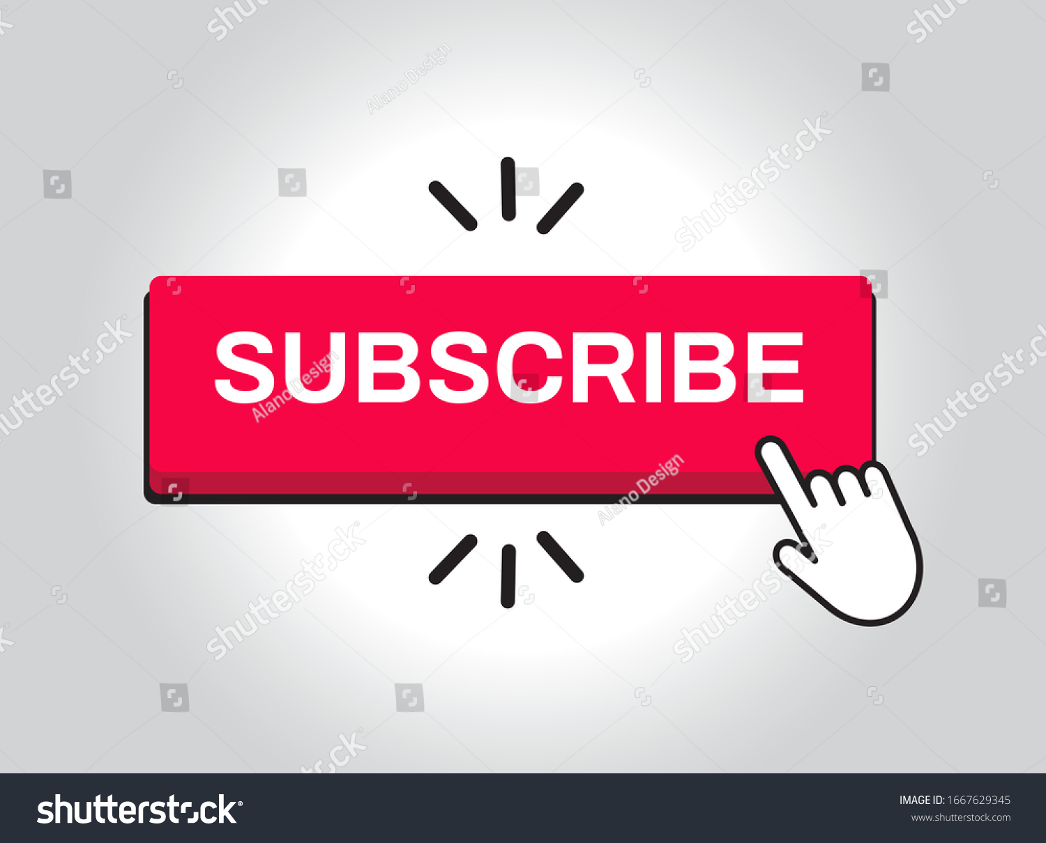 Subscribe Button Icon Click Button Hand: เวกเตอร์สต็อก (ปลอดค่า ...