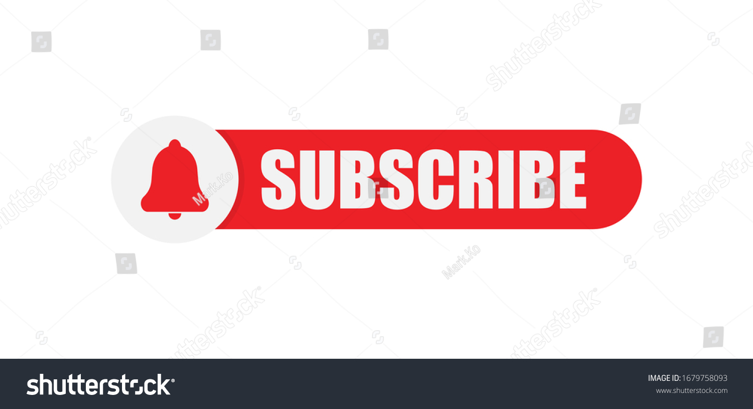 Subscribe Button Isolated Vector Illustration Logo Stock Vector ...