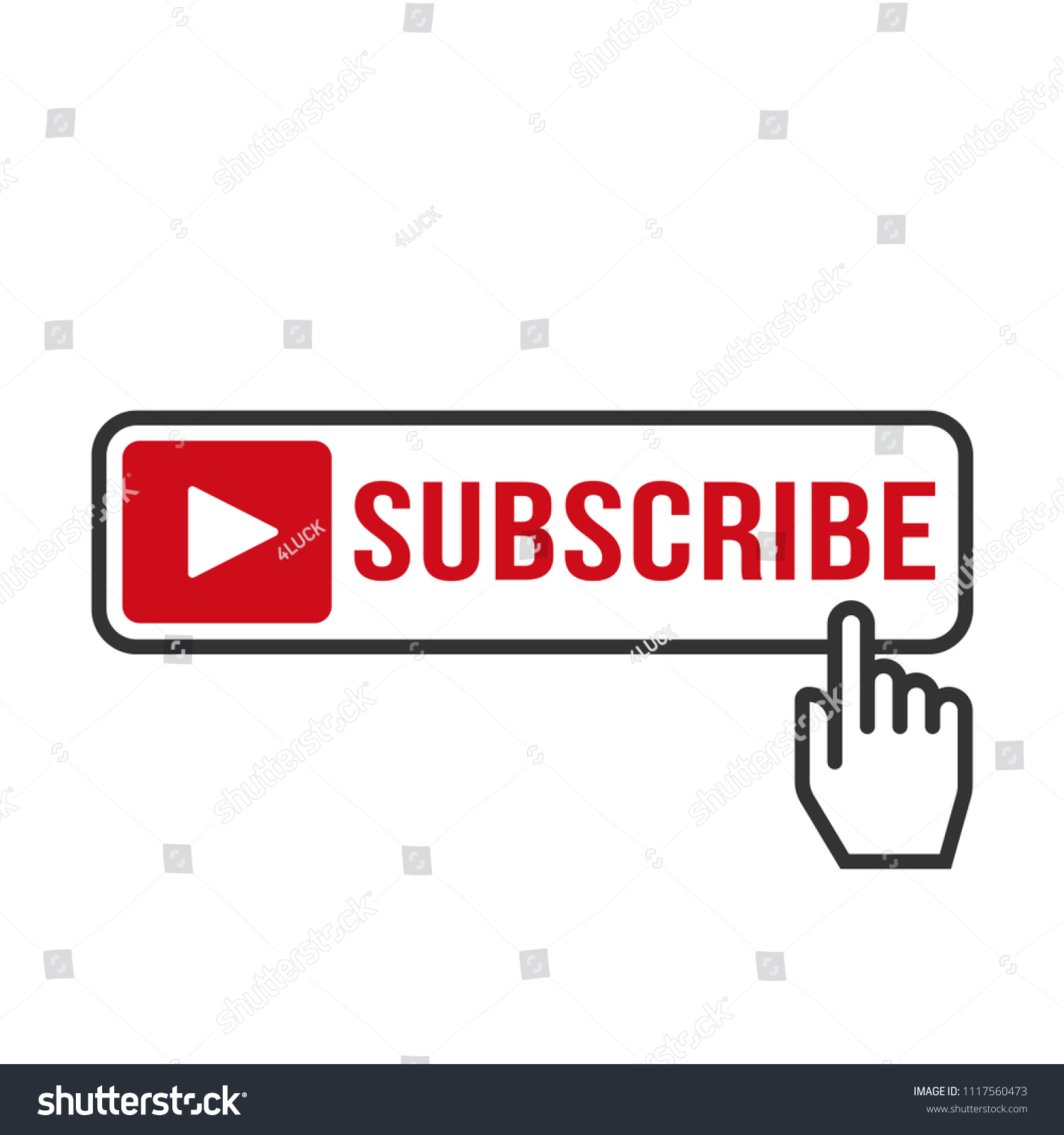 Subscribe Icon Button Symbol Stock Vector (Royalty Free) 1117560473 ...