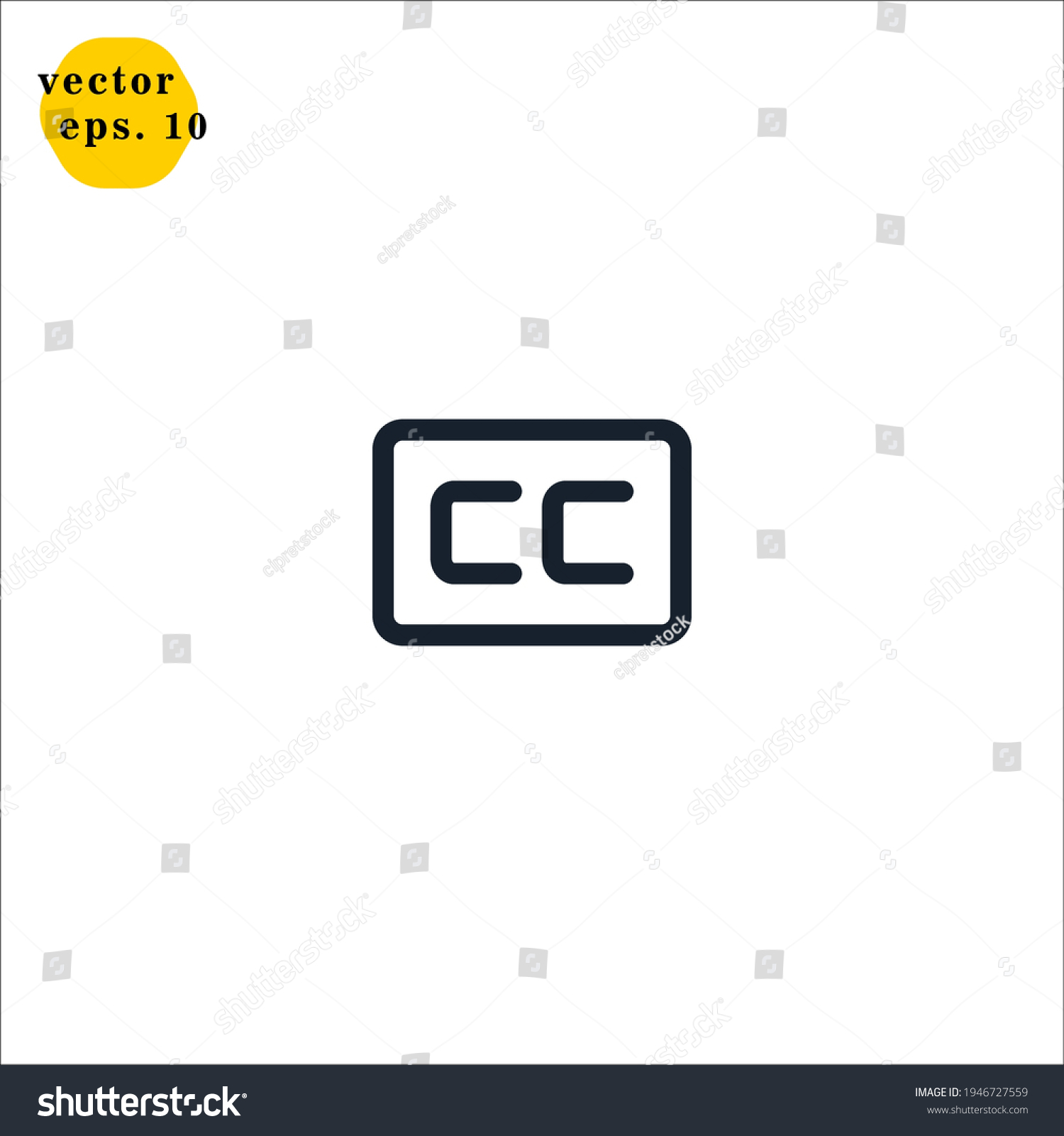 Subtitle Icon Logo Design Vector Template Stock Vector (Royalty Free ...