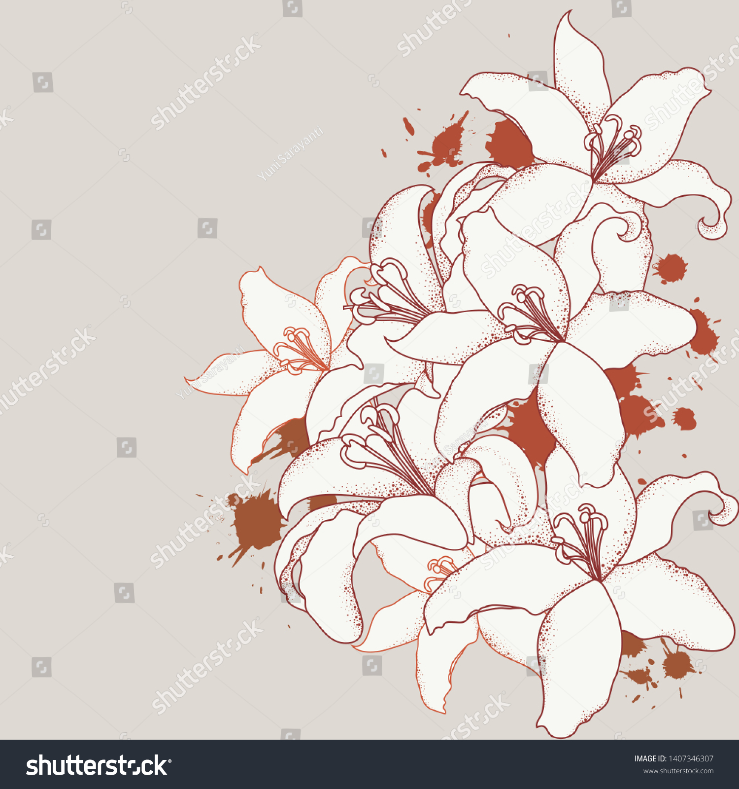 Subtle Beauty Line Art Vector Stock Vector (Royalty Free) 1407346307