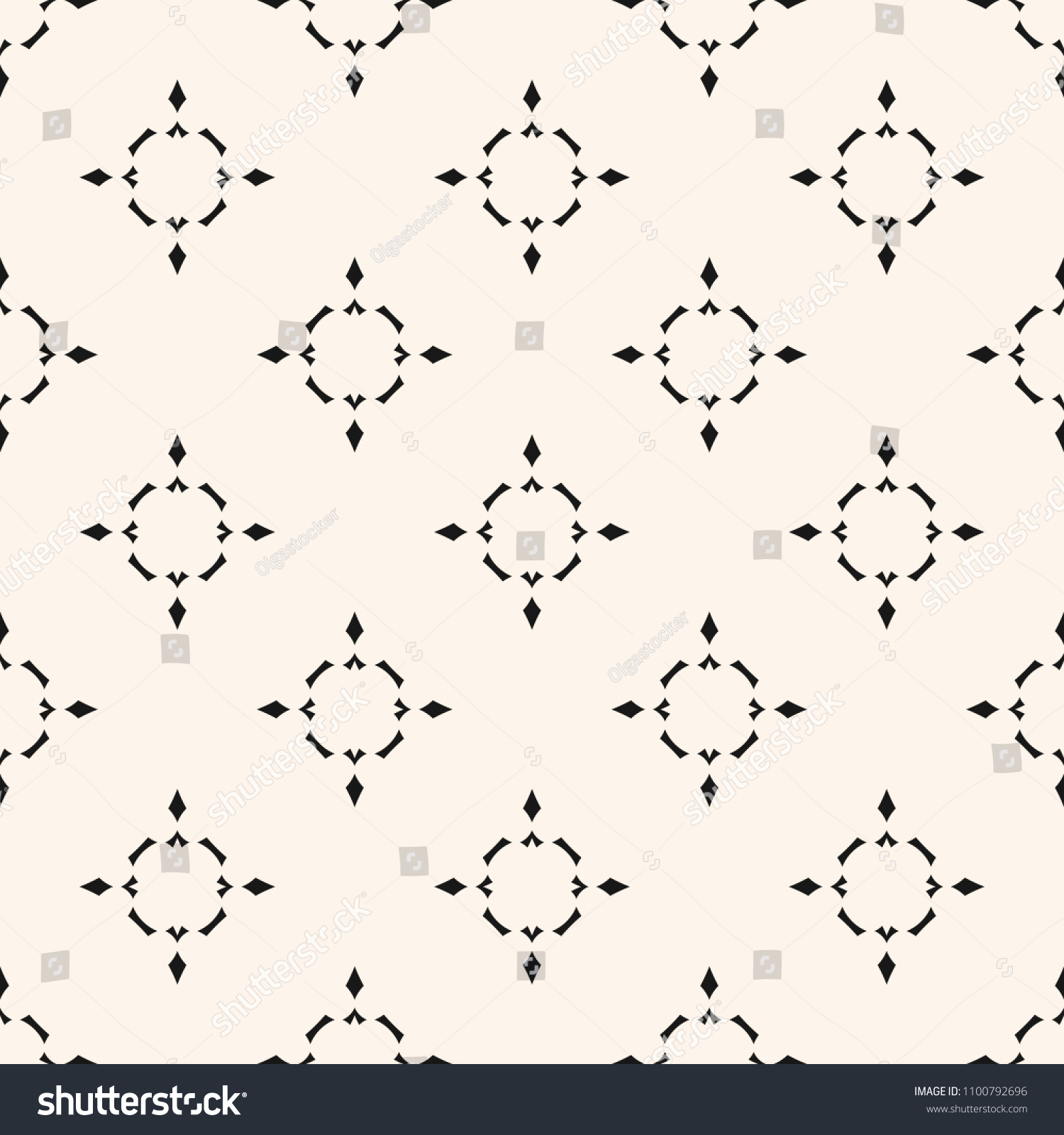 Subtle Vector Seamless Pattern Diamond Shapes Stock Vector (Royalty ...