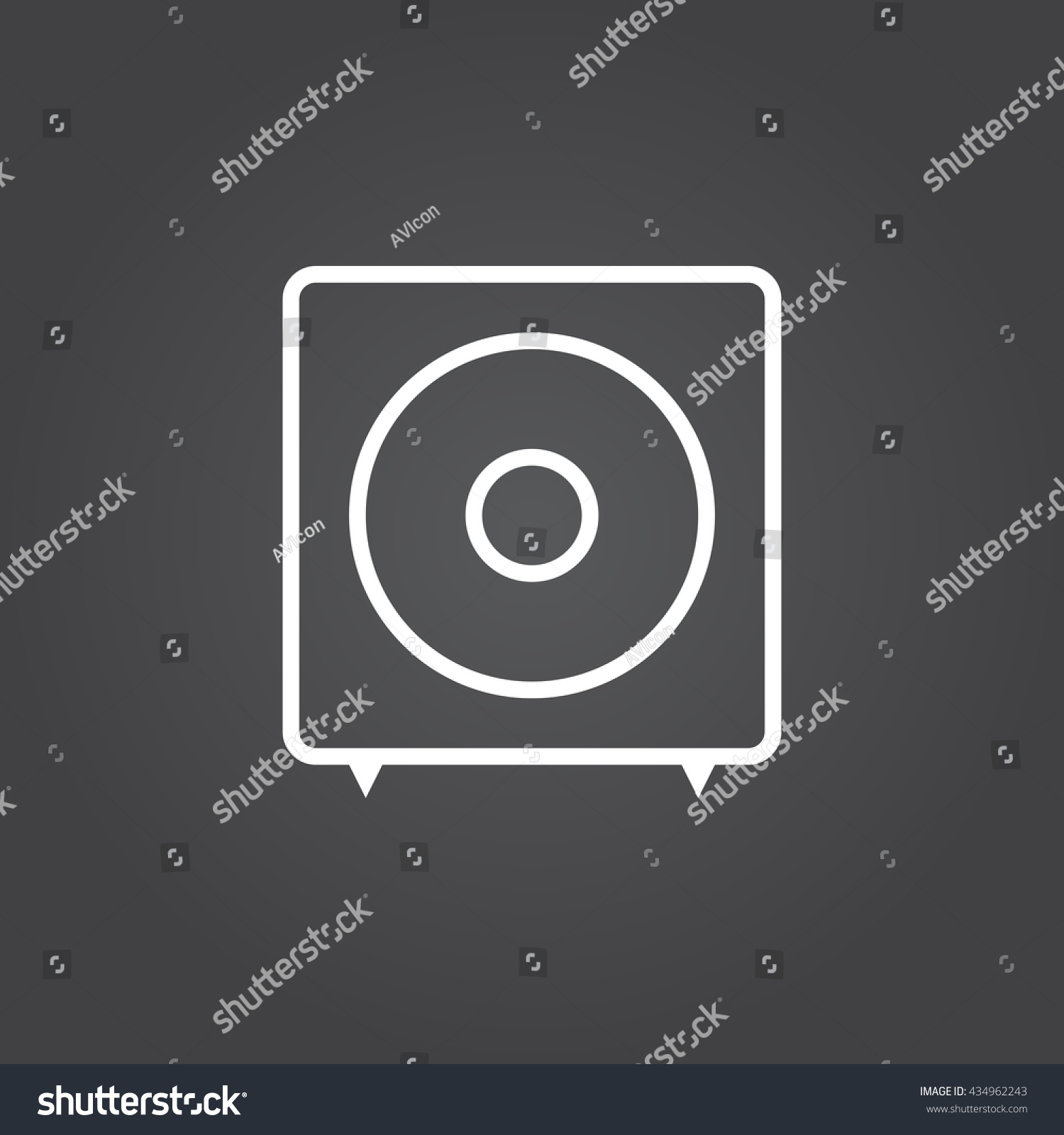 Subwoofer Icon: vector de stock (libre de regalías) 434962243 ...