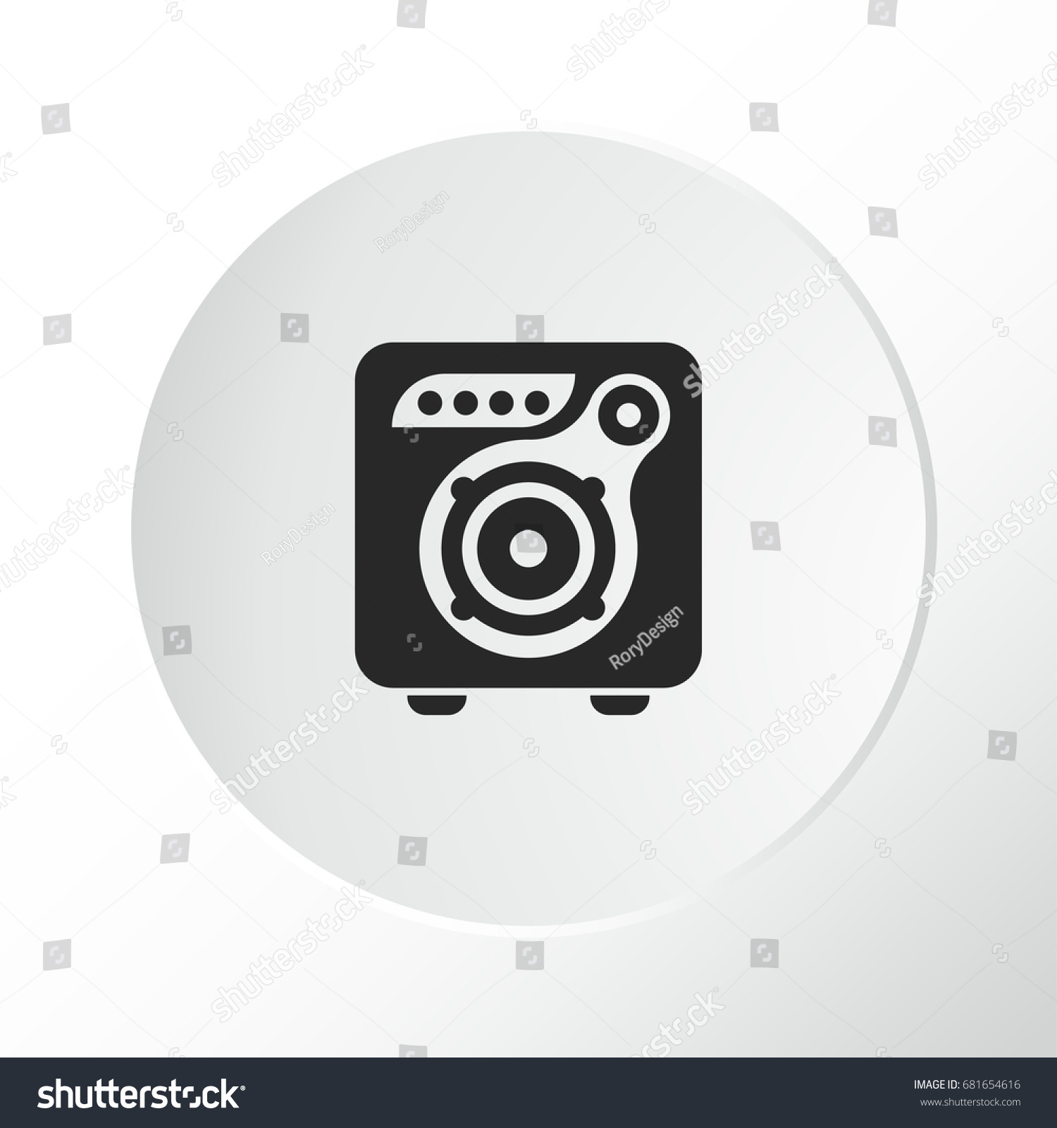 Subwoofer Icon Stock Vector (Royalty Free) 681654616 | Shutterstock