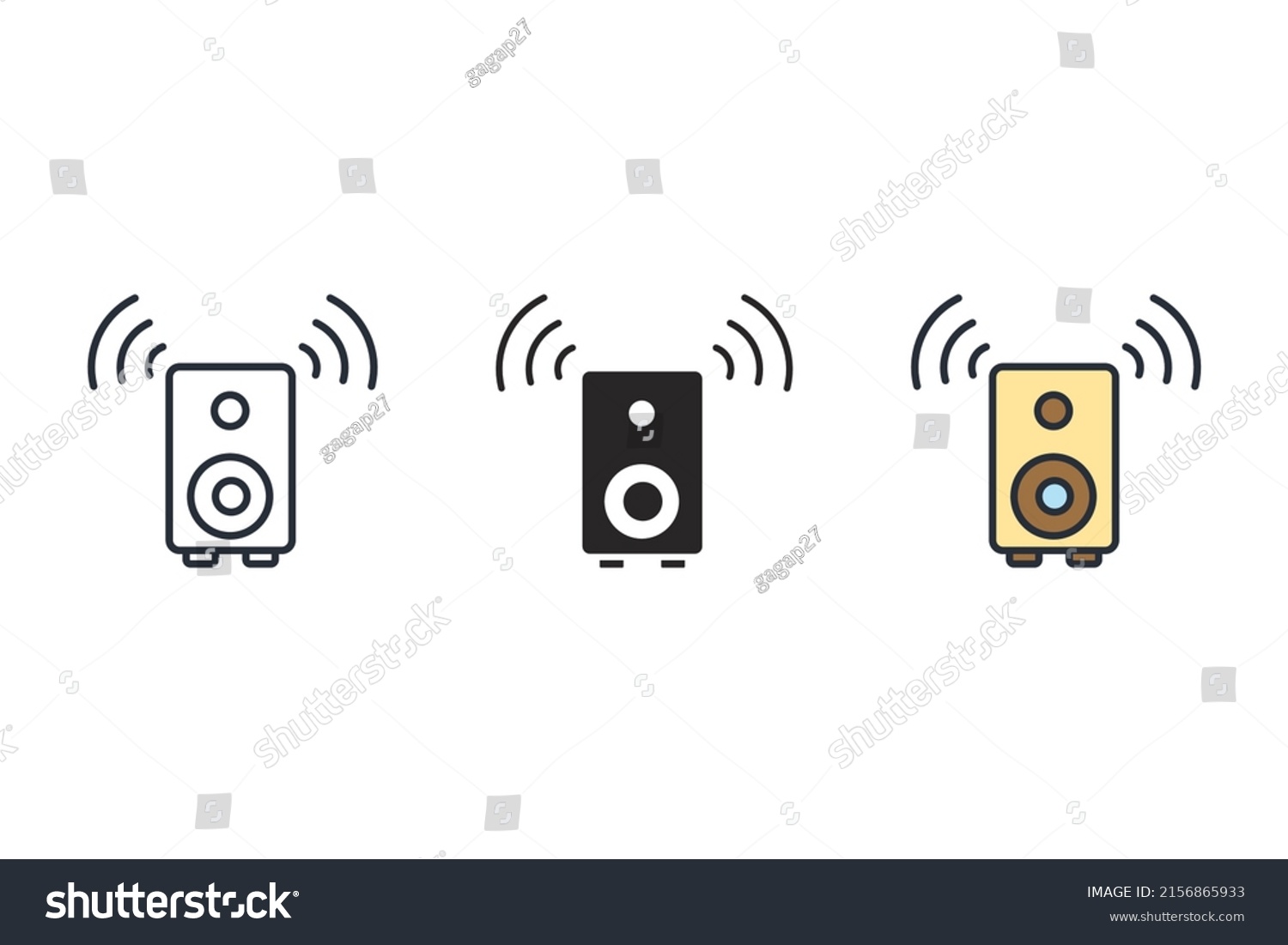 Subwoofer Icons Symbol Vector Elements Infographic Stock Vector ...