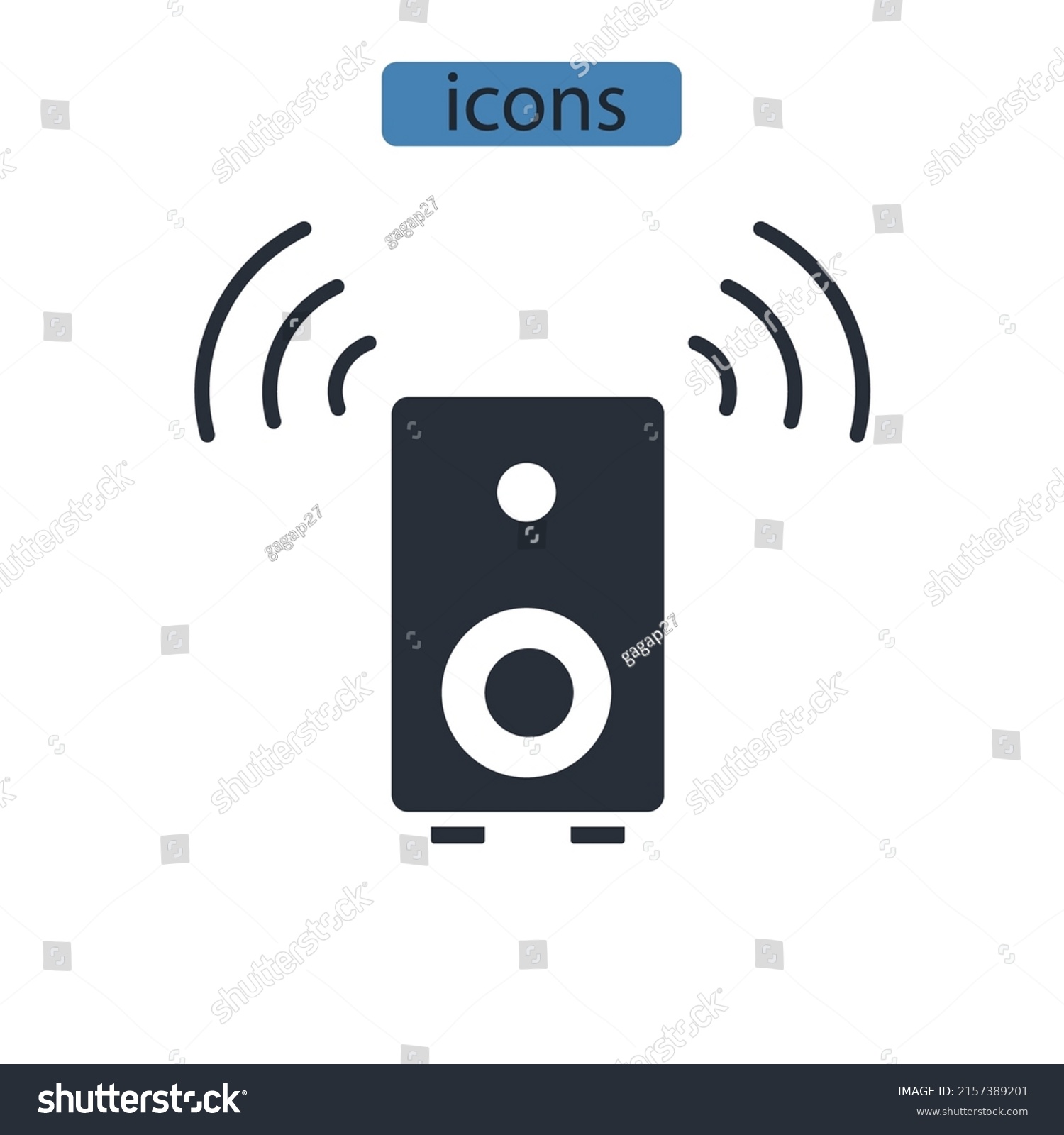 Subwoofer Icons Symbol Vector Elements Infographic Stock Vector ...
