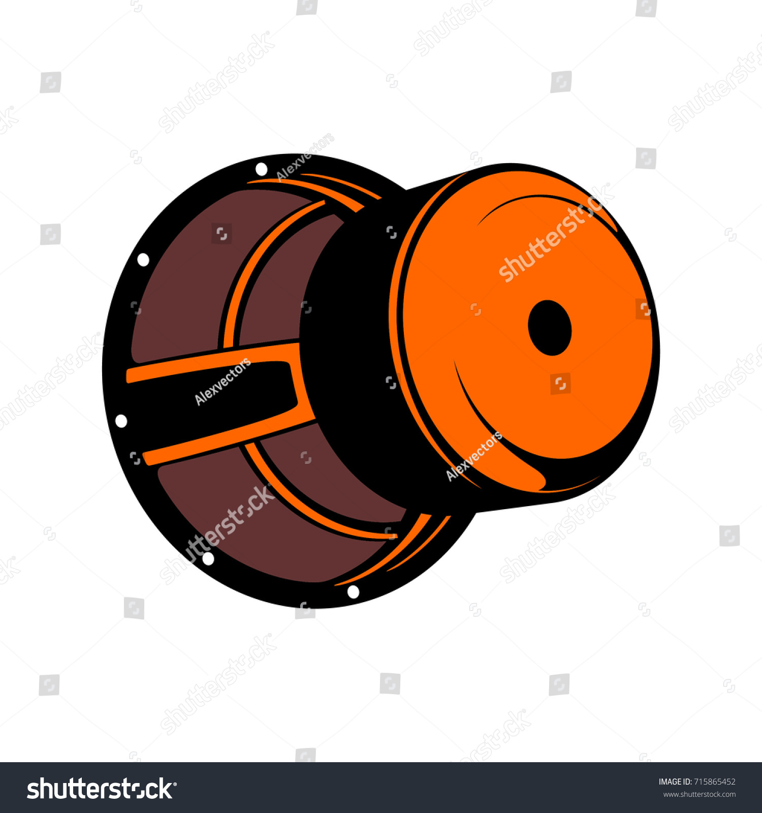 Subwoofer Speaker Logo Vector Stock Vector (Royalty Free) 715865452