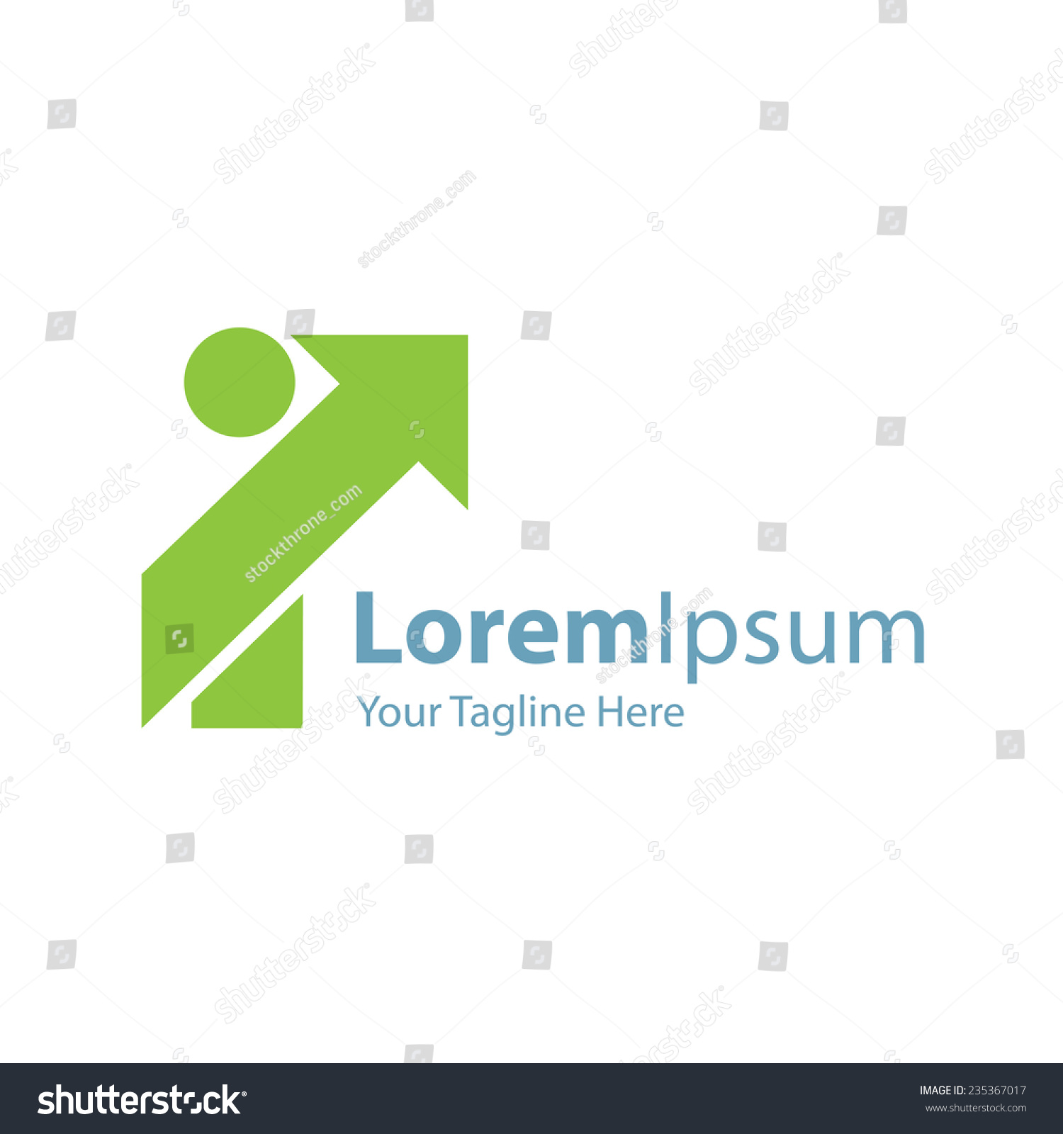 Success Direction Green Arrow Icon Simple Stock Vector (Royalty Free ...