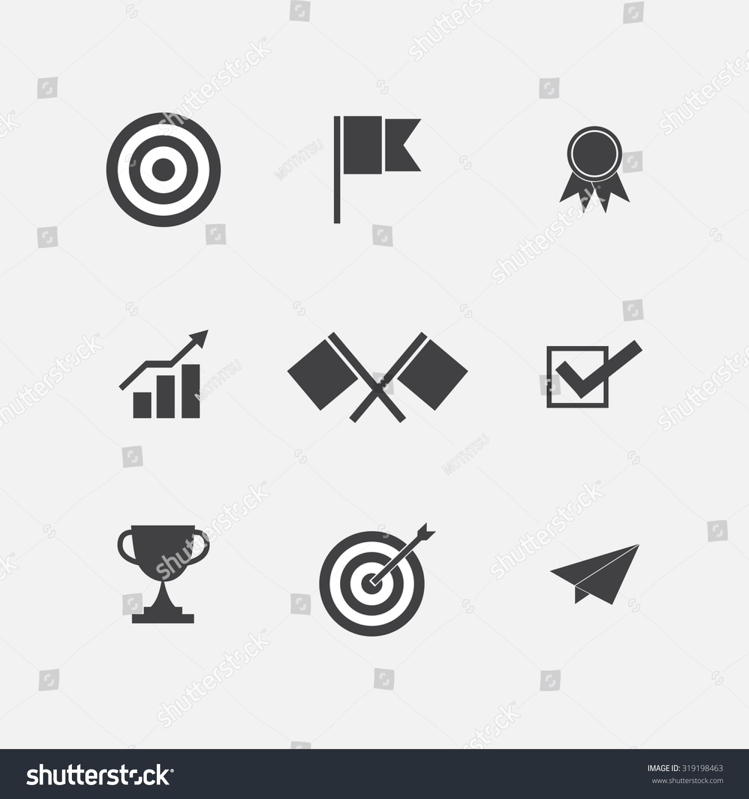 Success Icon Set Design Stock Vector (Royalty Free) 319198463 ...