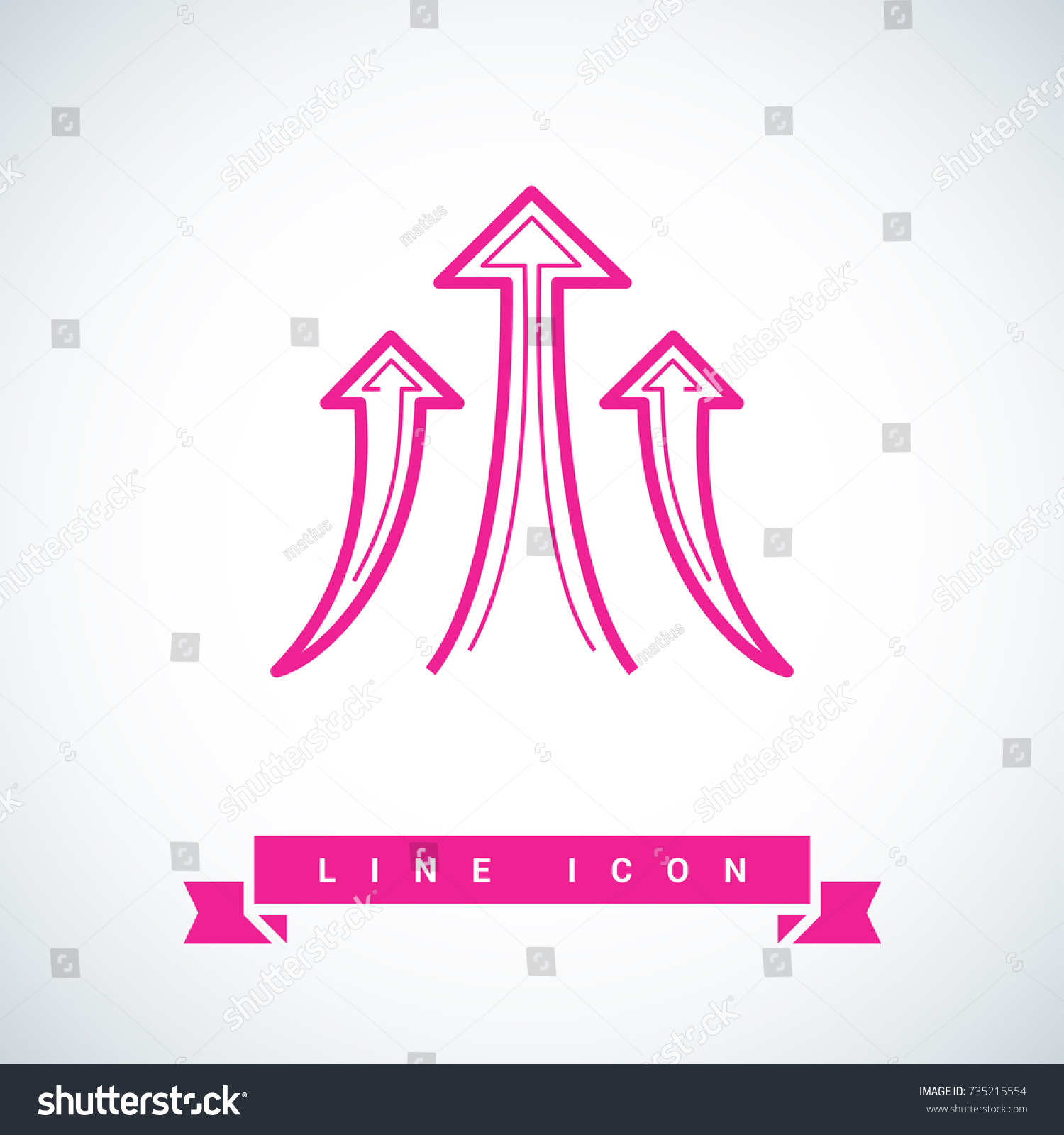 Success Line Vector Icon Stock Vector (Royalty Free) 735215554