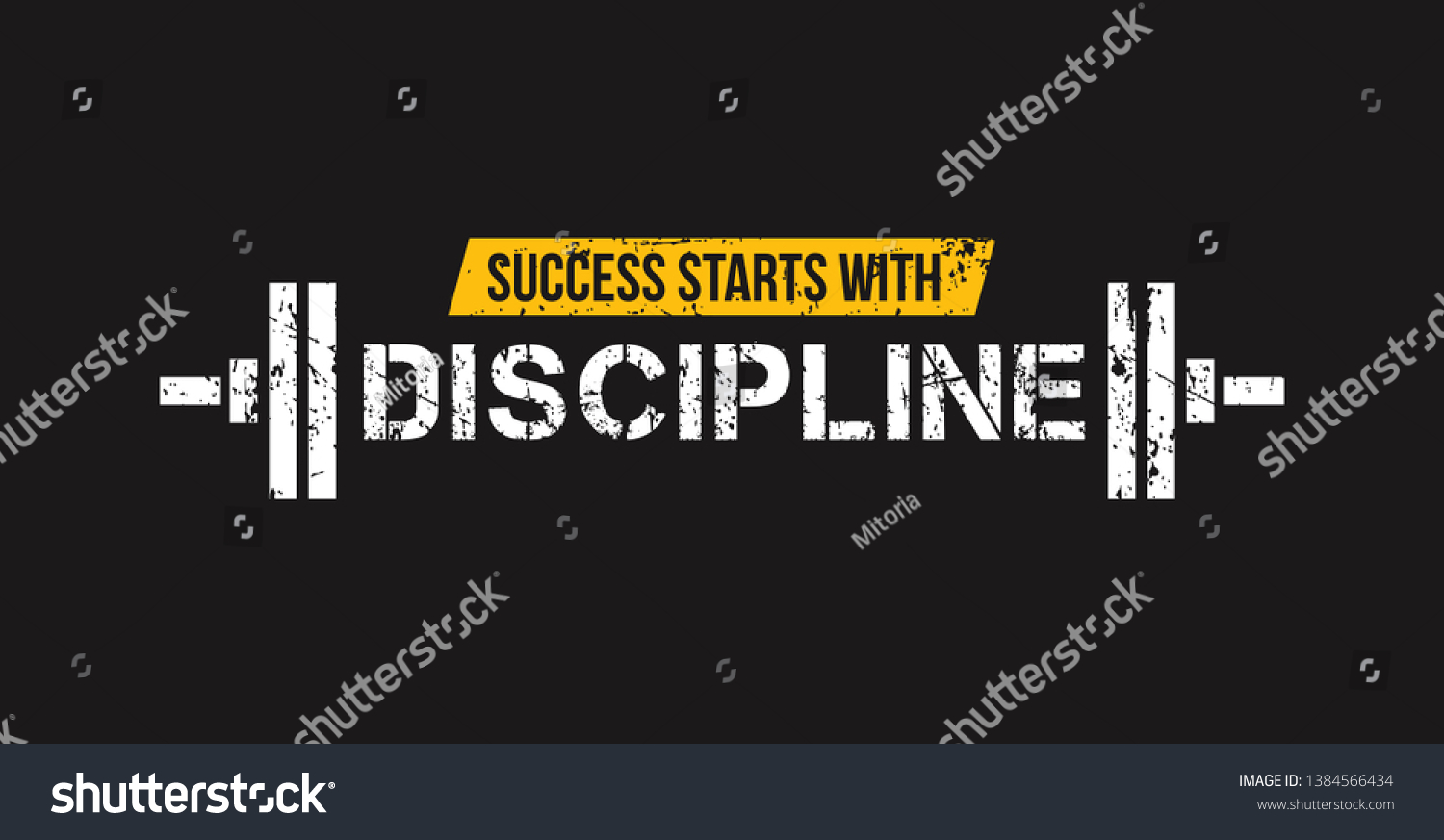 Success Starts Discipline Motivational Gym Quote Stock Vector (Royalty ... Success Starts Discipline Motivational Gym Quote Stock Vector (Royalty ...