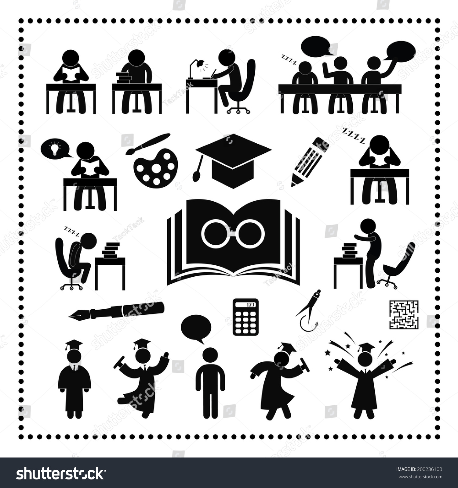 Successful Study Symbol On White Background: เวกเตอร์สต็อก (ปลอดค่า ...
