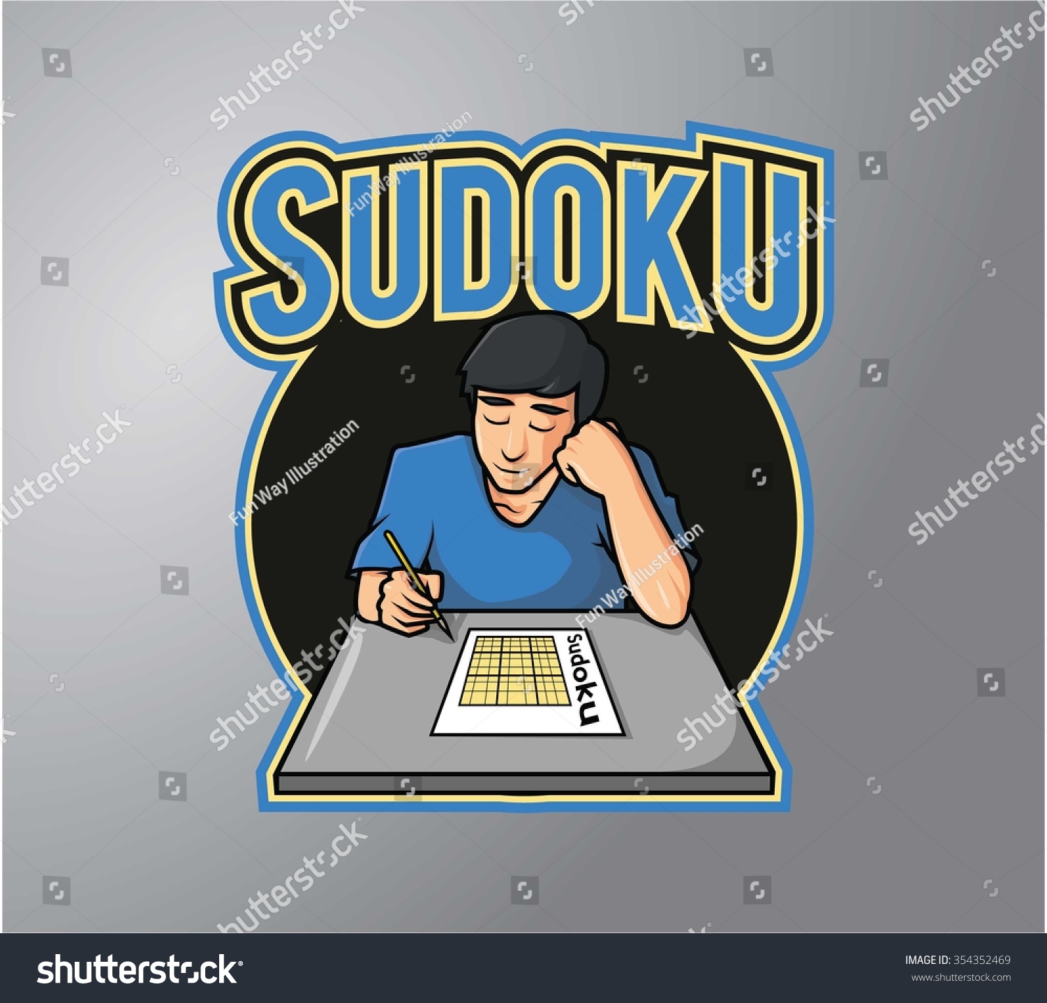 Sudoku Player Stock Vector (Royalty Free) 354352469