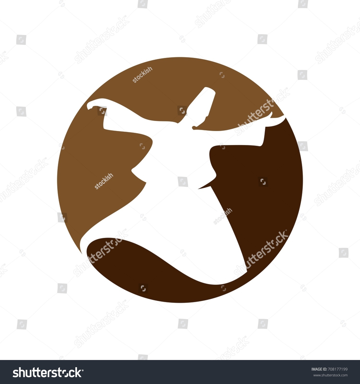 Sufi Dance Vector Logo Icon Template Stok Vektör (Telifsiz) 708177199