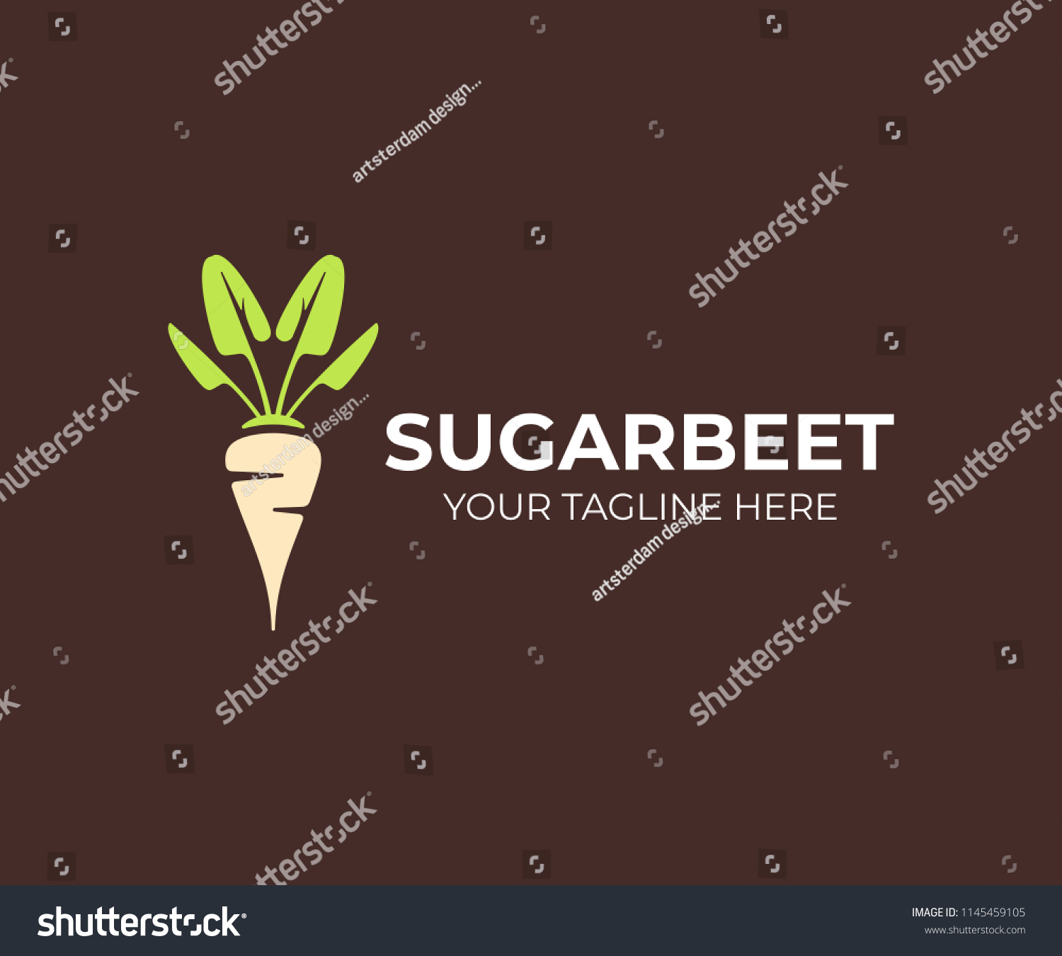 Sugar Beet Plant Logo Design Sugarbeet Stock Vector (Royalty Free ...