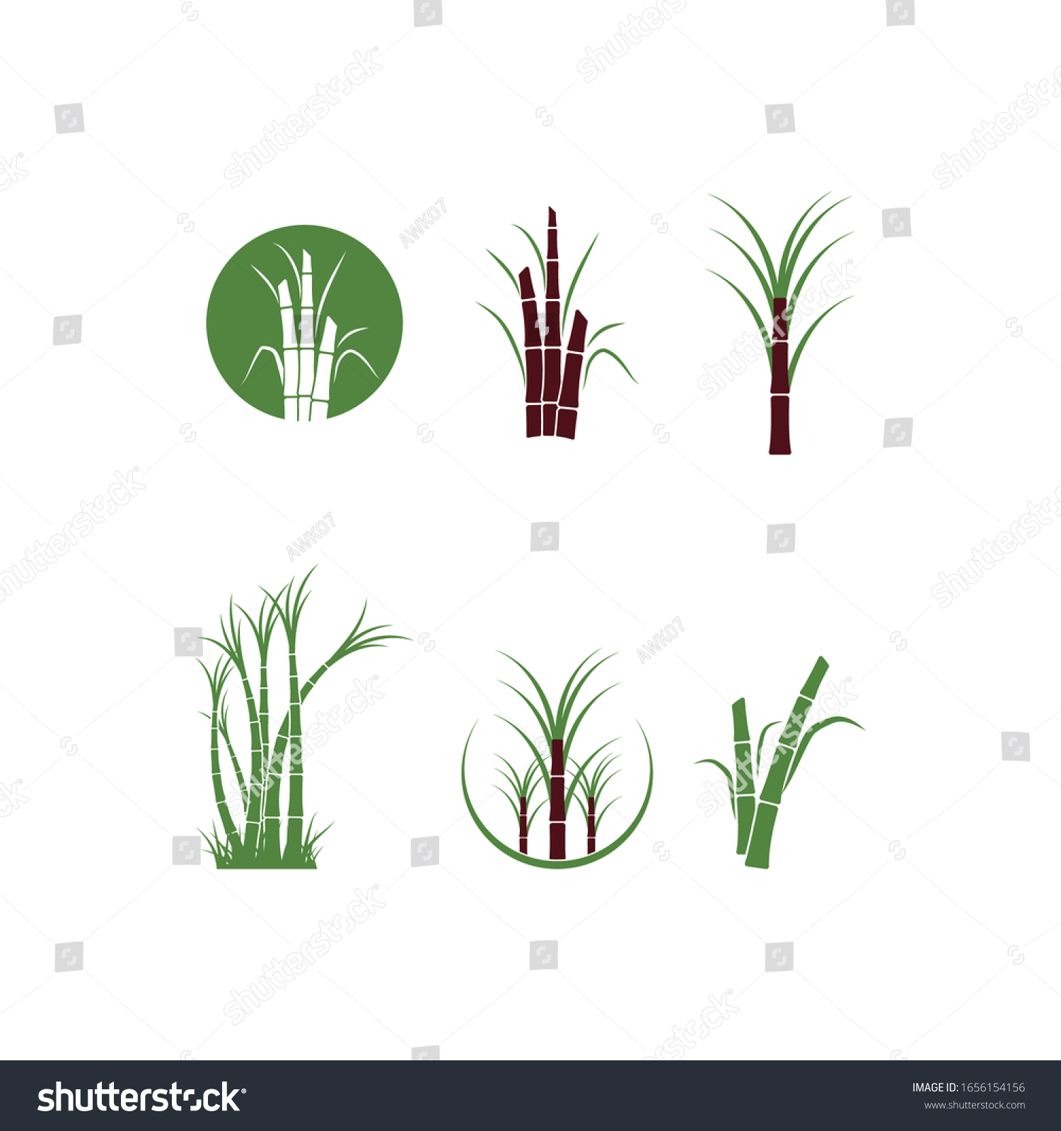 Sugar Cane Tree Logo Vector Illustration: Vector có sẵn (miễn phí bản ...