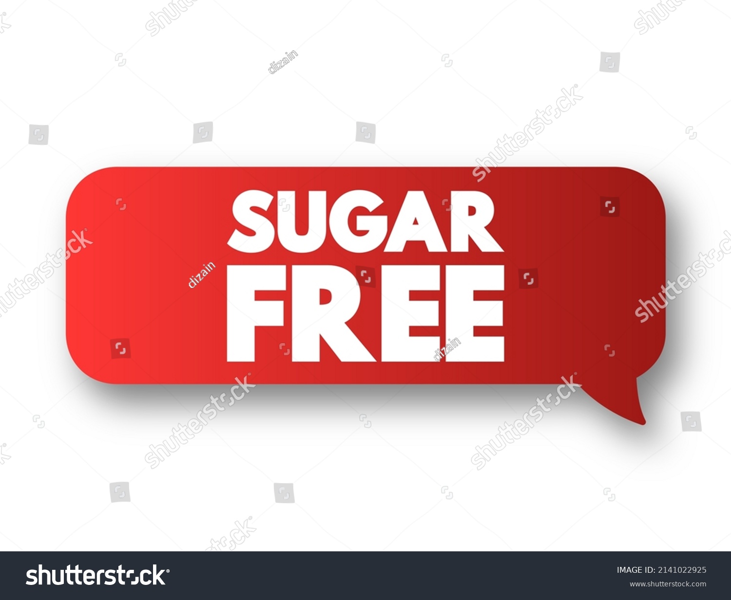 Sugar Free Text Message Bubble Concept Stock Vector (Royalty Free ...