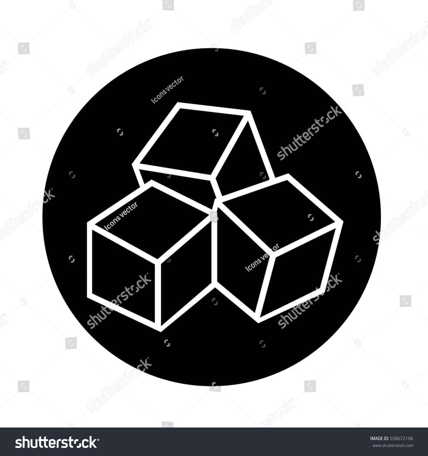 icono del azúcar: vector de stock (libre de regalías) 558672106