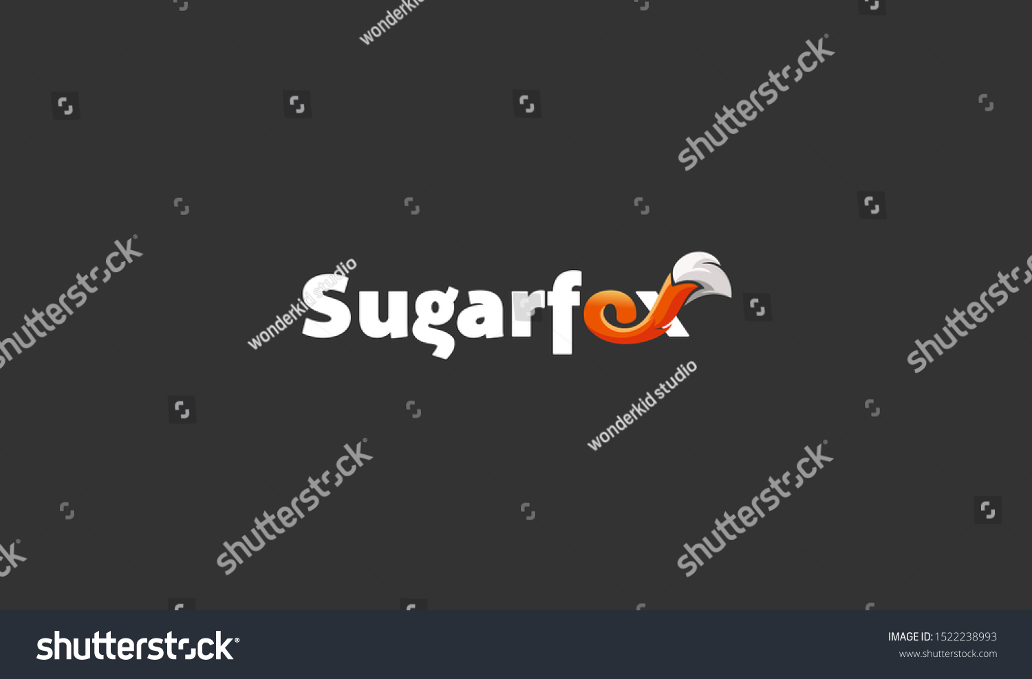 Sugarfox Logo Design Your Projects: vector de stock (libre de regalías ...