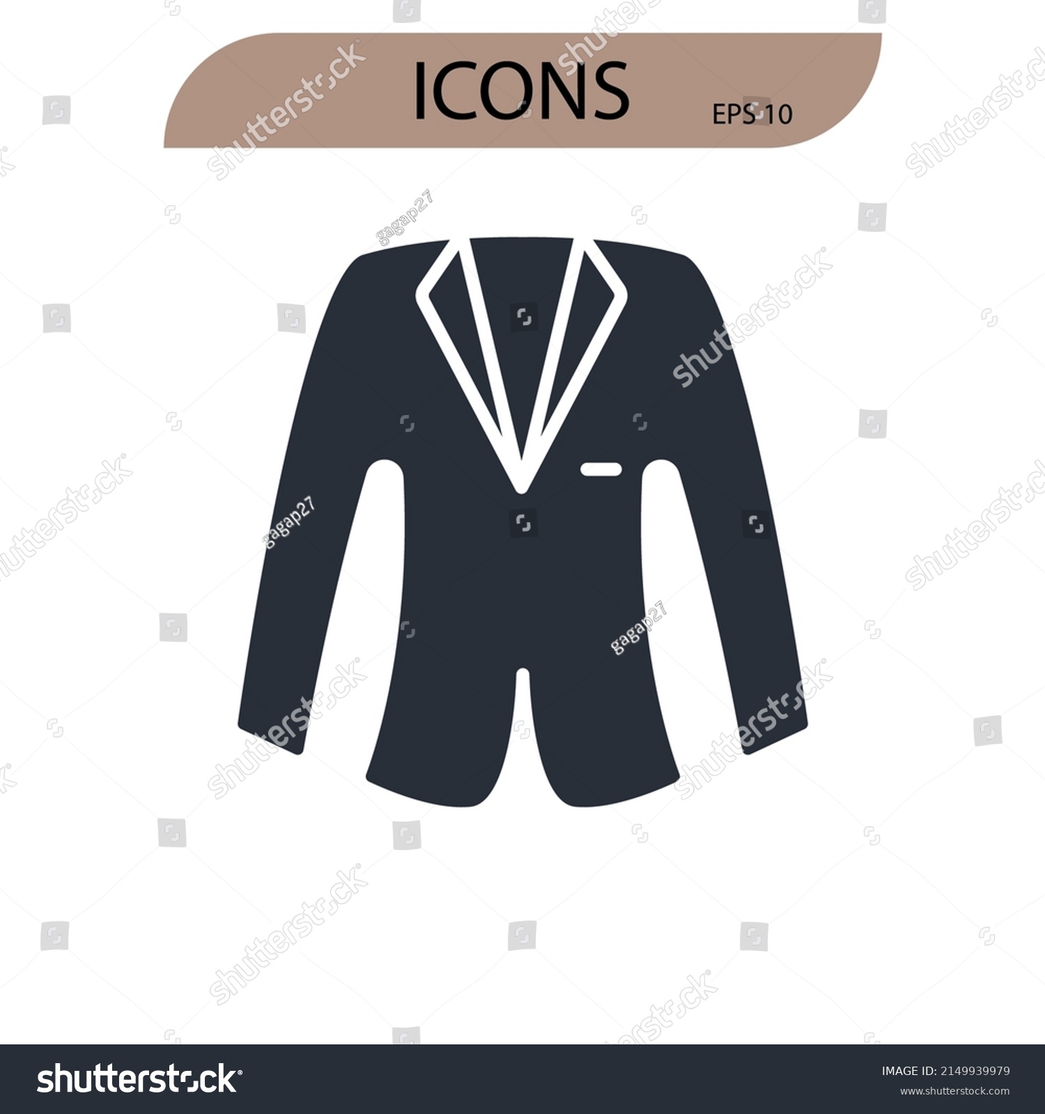 Suit Icons Symbol Vector Elements Infographic Stock Vector (Royalty ...