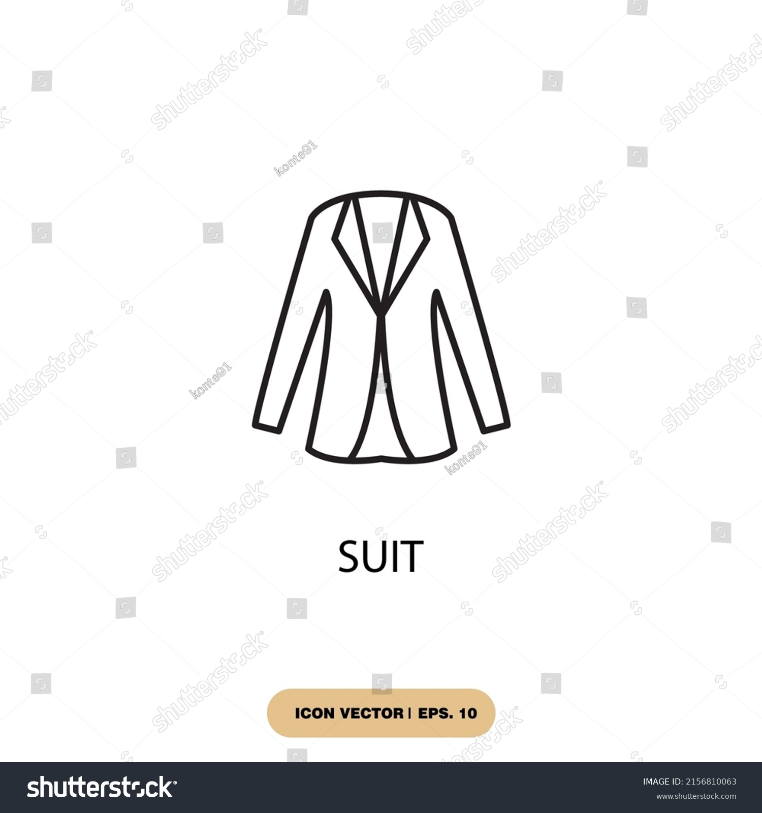 Suit Icons Symbol Vector Elements Infographic Stock Vector (Royalty ...