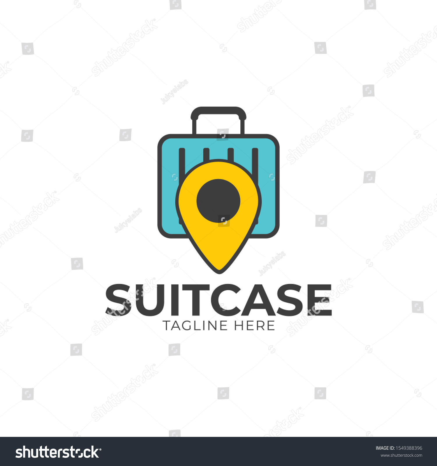 Suitcase Logo Design Vector Illustration Stock Vector (Royalty Free ...