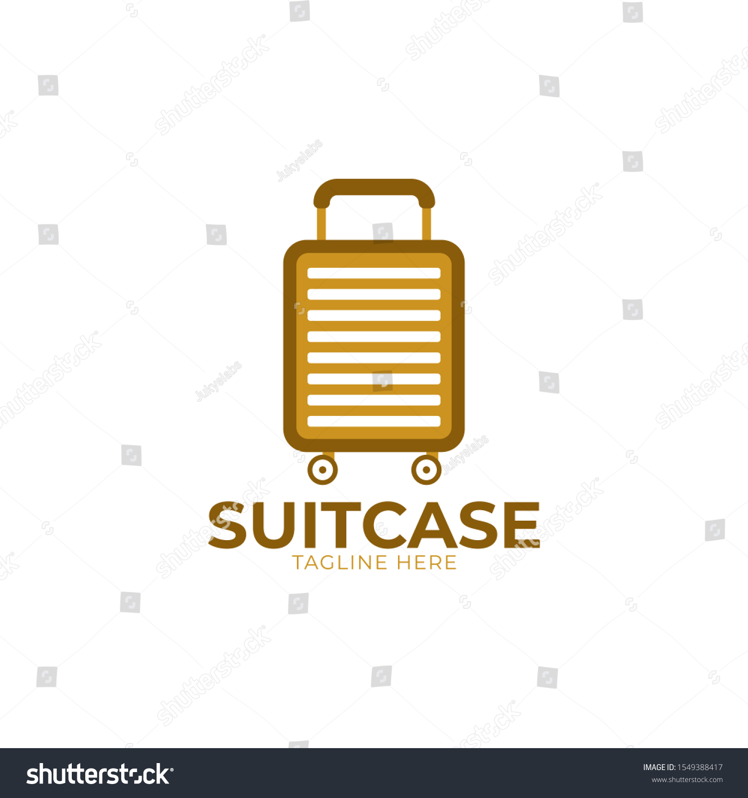 Suitcase Logo Design Vector Illustration Stock Vector (Royalty Free ...