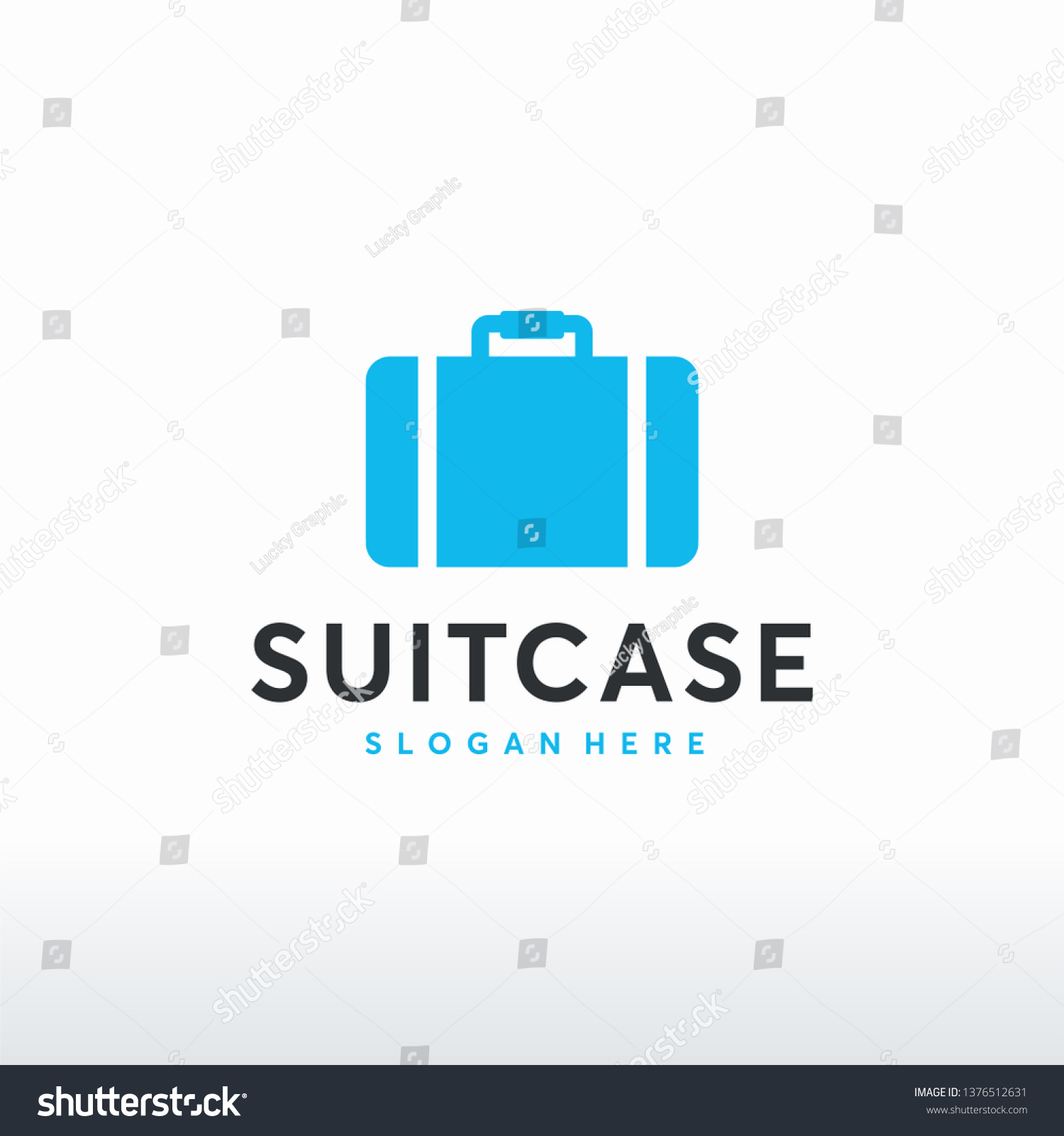 Suitcase Logo Template Symbol Stock Vector (Royalty Free) 1376512631 ...