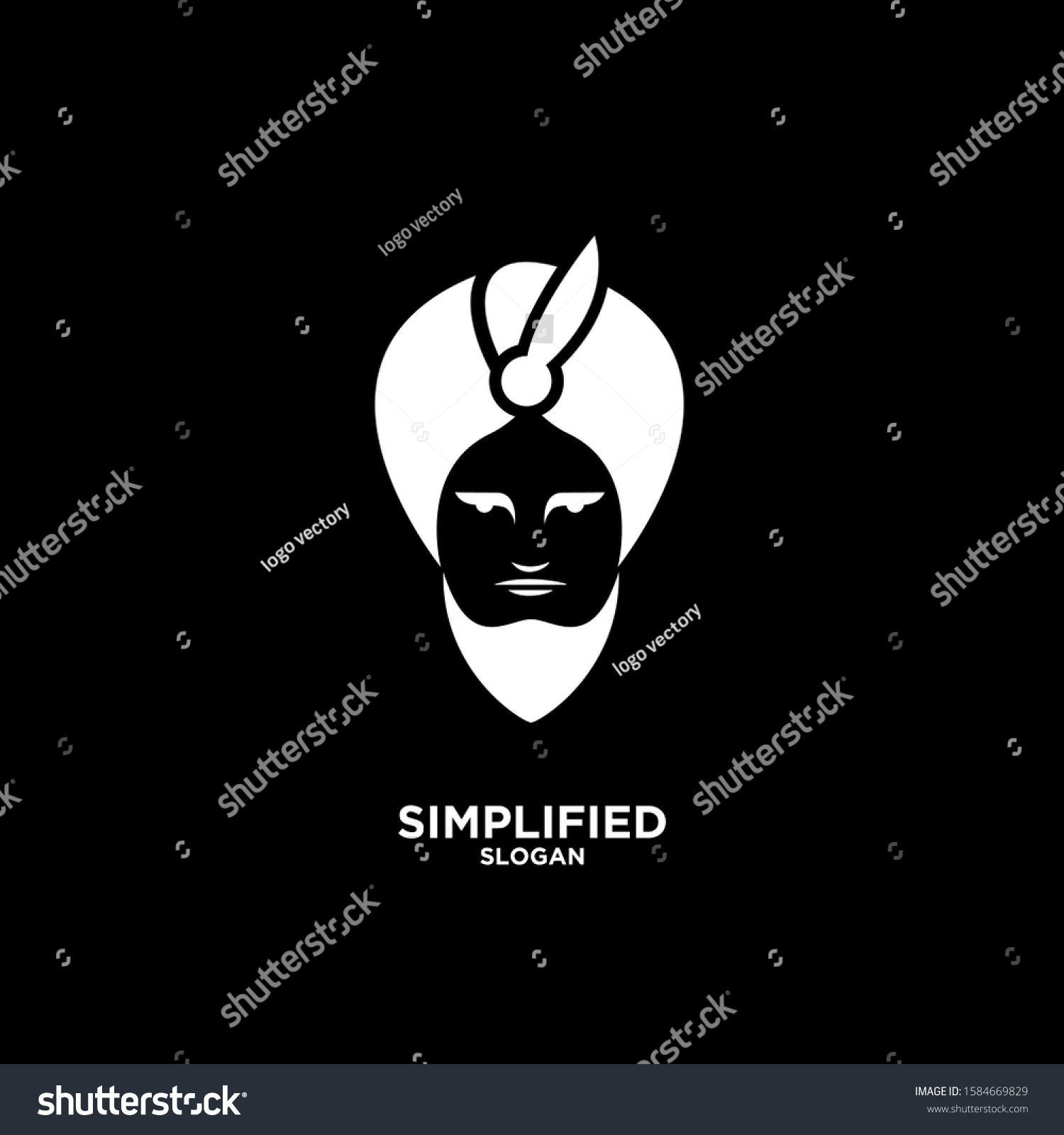 Sultan Logo Icon Design Vector Illustration Stock Vector (Royalty Free ...
