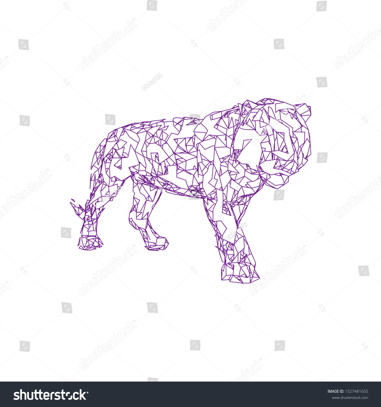 Sumatran Tiger Low Poly Vector Stock Vector (Royalty Free) 1527481655