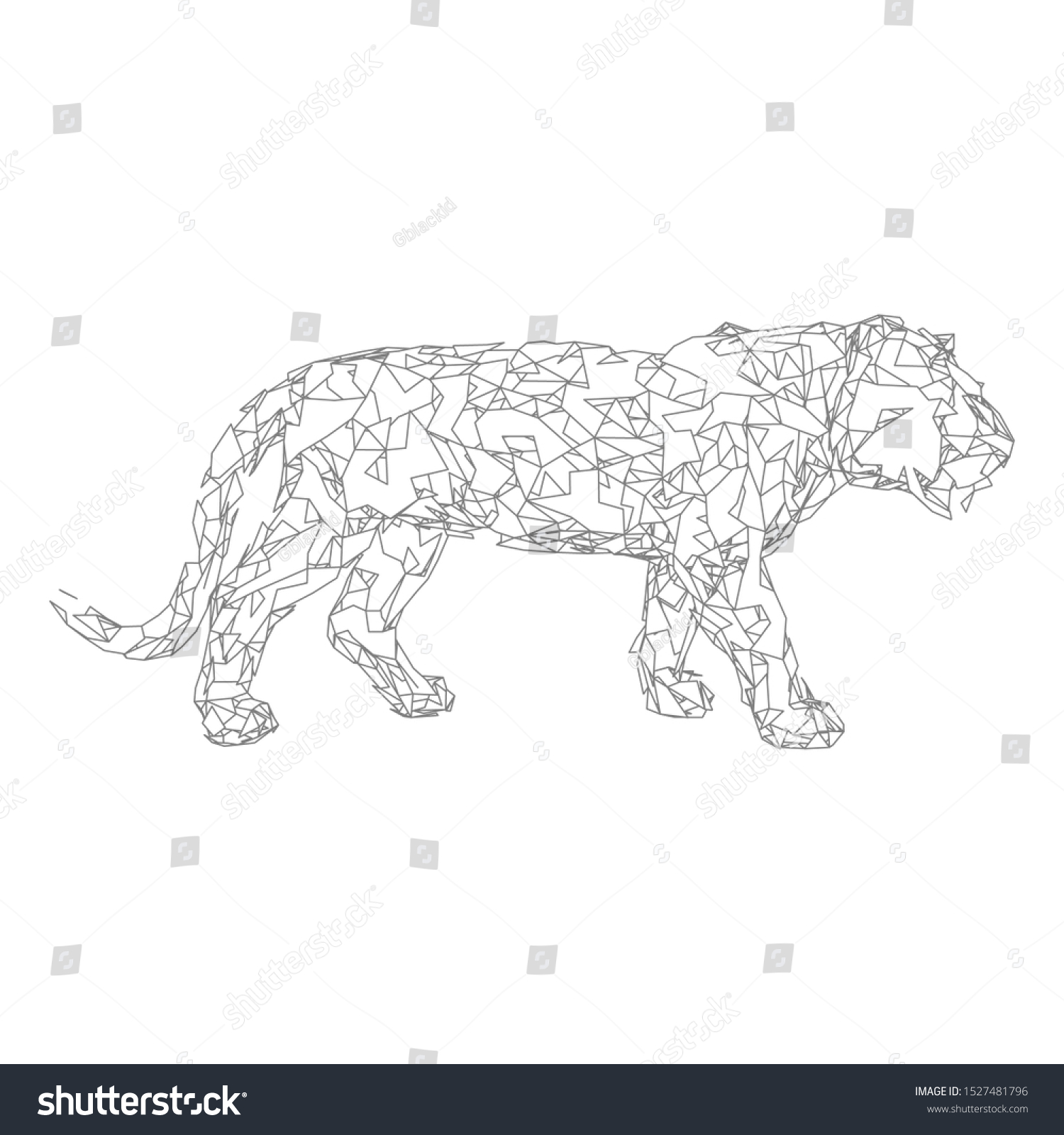 Sumatran Tiger Low Poly Vector Stock Vector (Royalty Free) 1527481796 ...