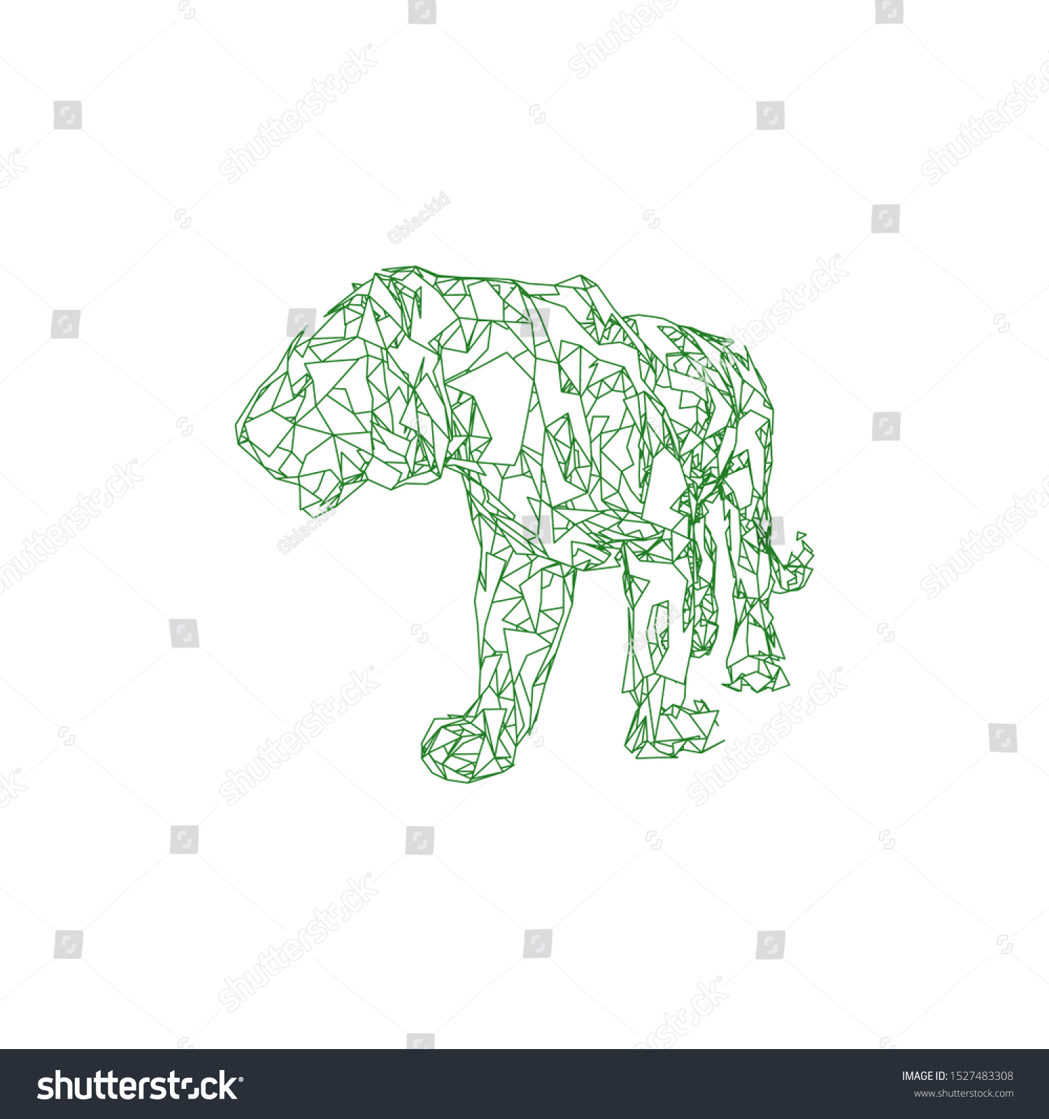 Sumatran Tiger Low Poly Vector Stock Vector (Royalty Free) 1527483308 ...