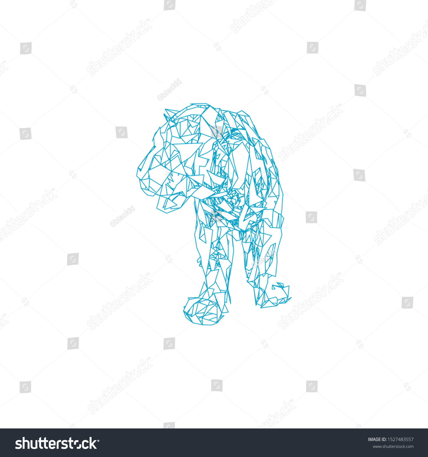 Sumatran Tiger Low Poly Vector Stock Vector (Royalty Free) 1527483557