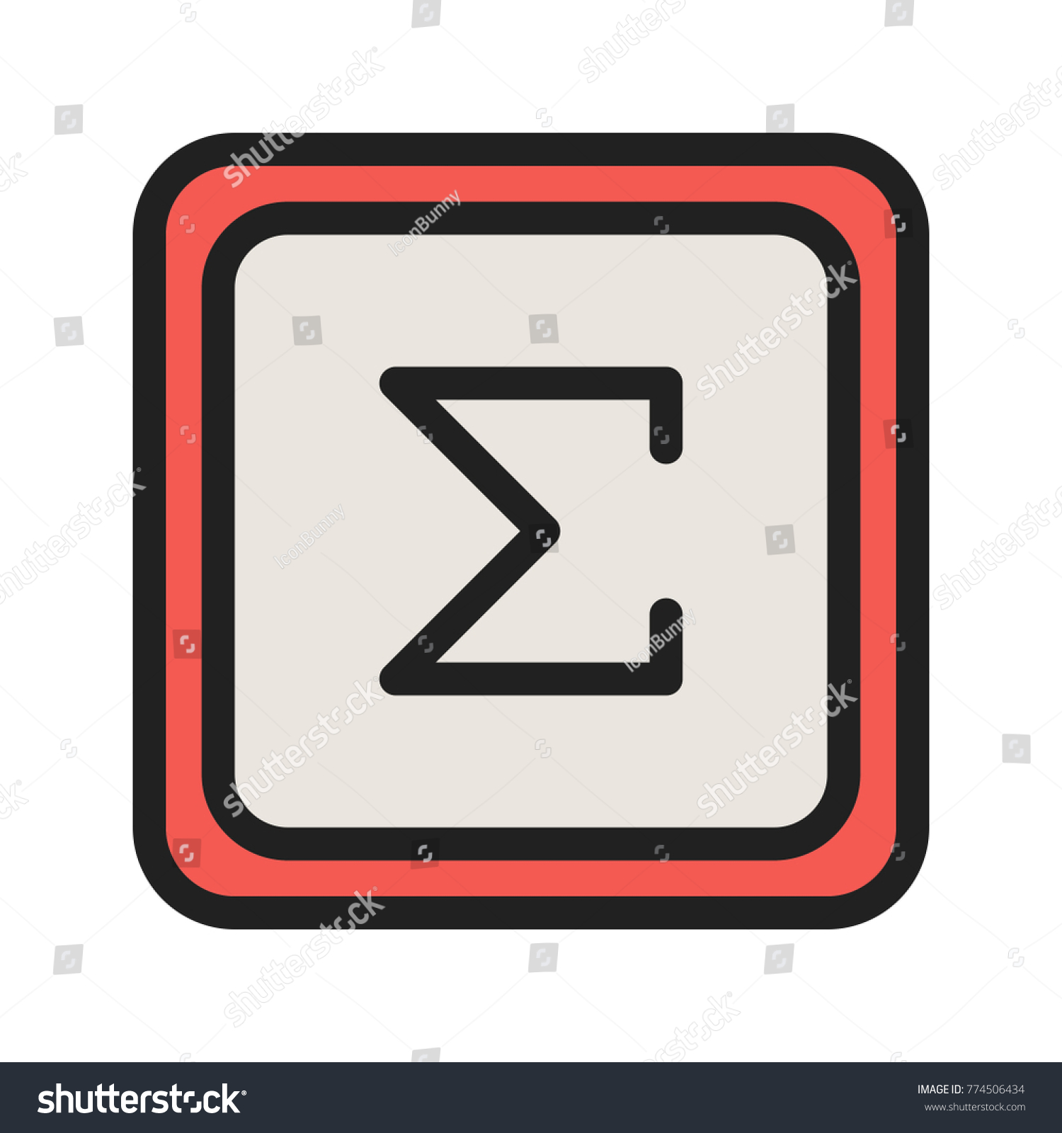 Summation Symbol Sign Stock Vector (Royalty Free) 774506434