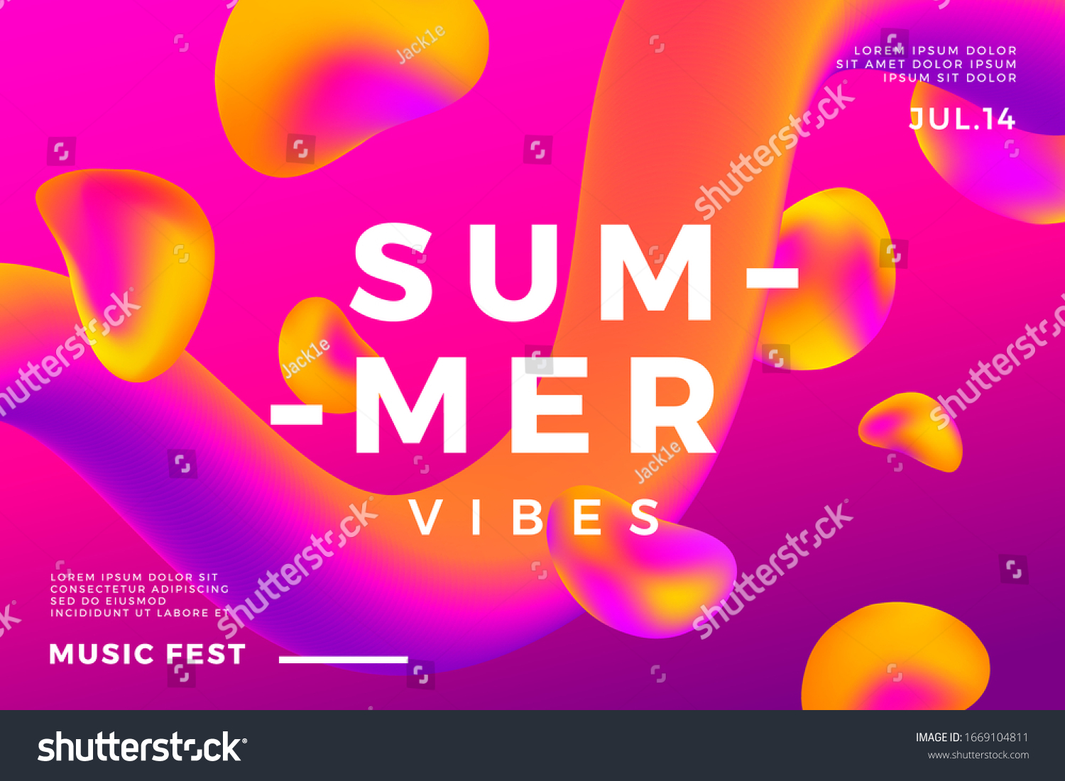 Summer Abstract Gradient Background Fluid Colorful Stock Vector ...