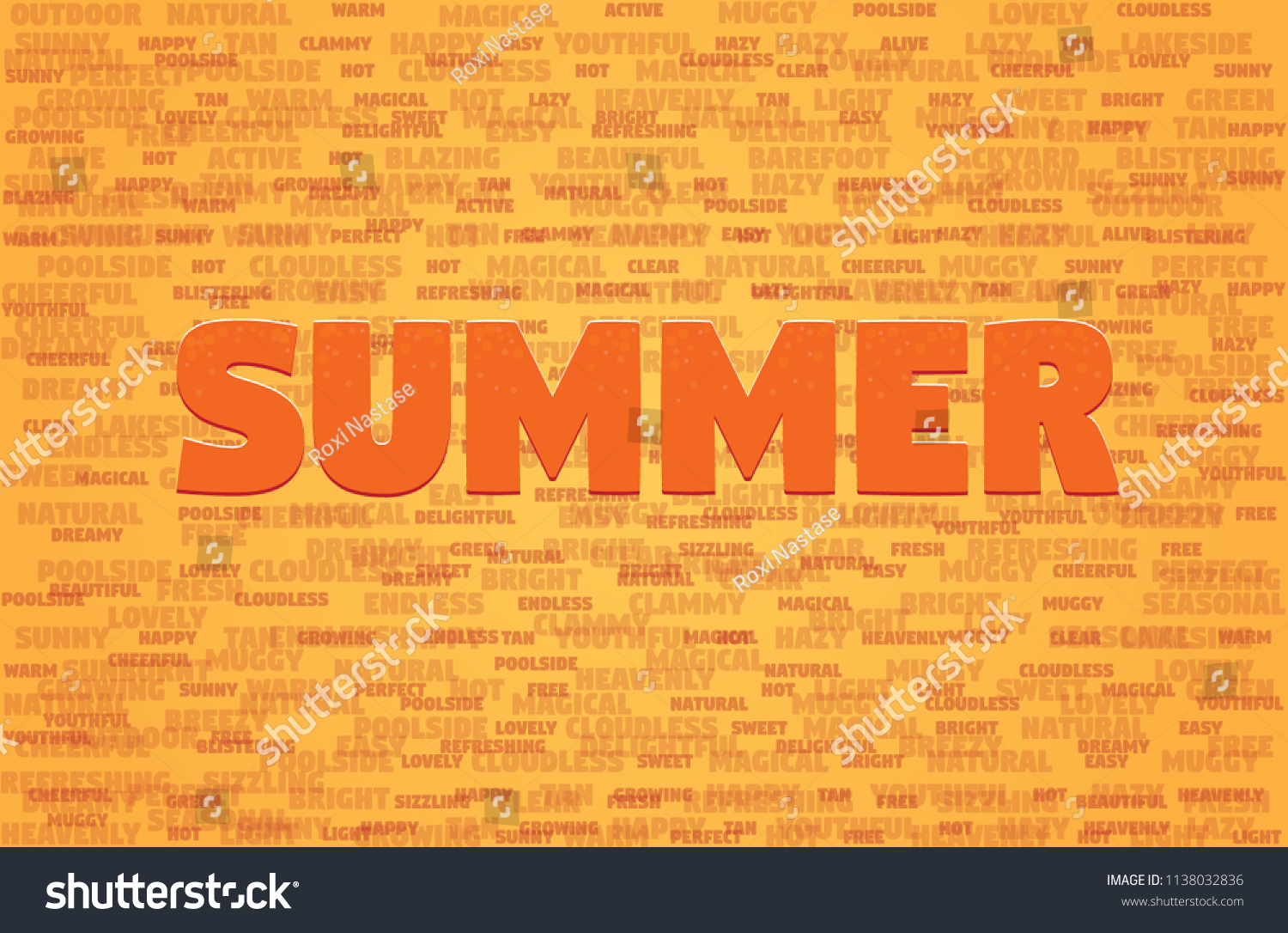 Summer Background Illustration Summer Words Background Stock Vector ...